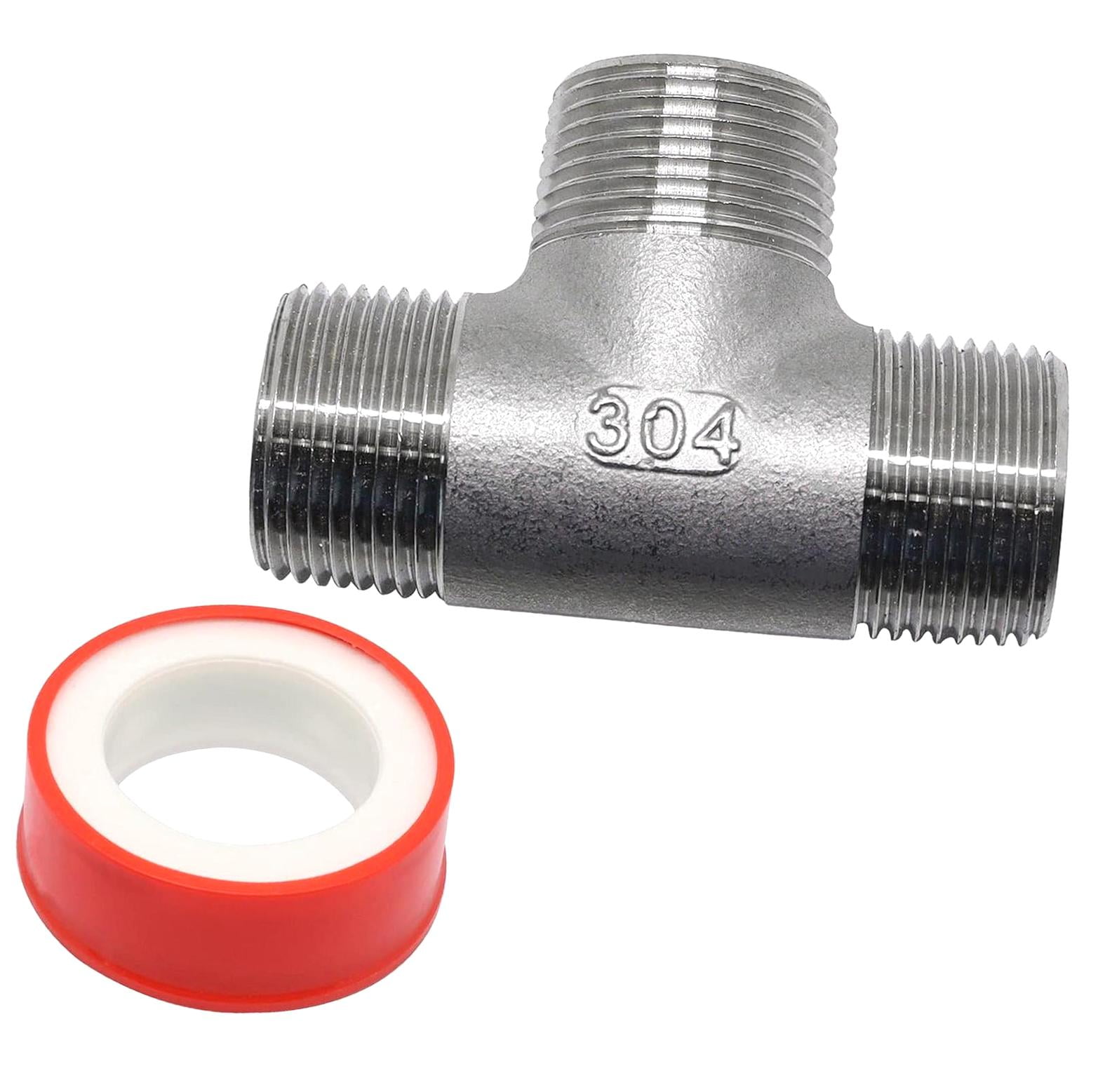 FREEAMG Pipe Connectors, Cast Iron Male Tee Fitting, 3- Steel 3/4" NPT ...