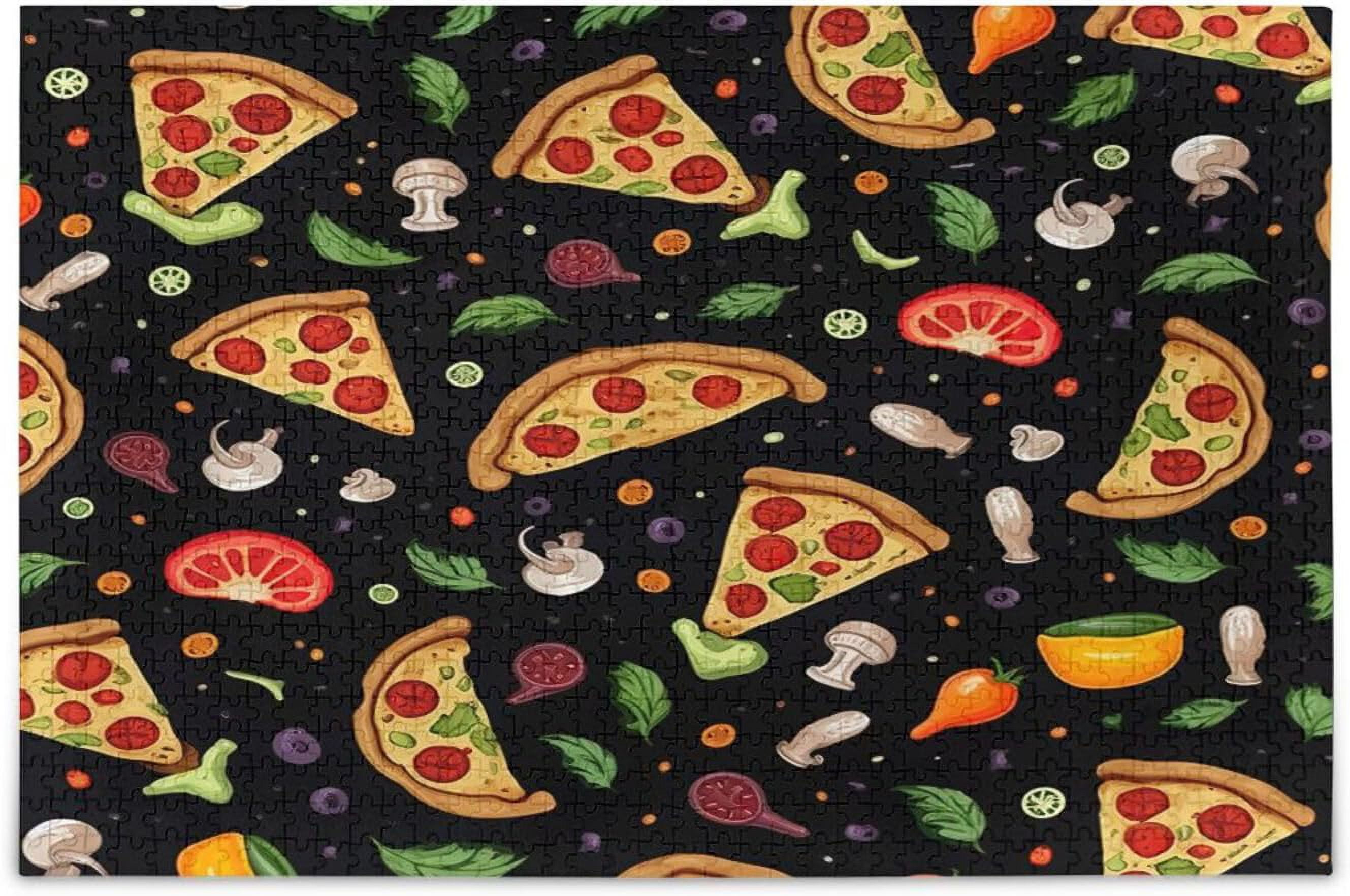 FREEAMG Pizza Pattern Jigsaw Puzzles for Adults 1000 Piece, Puzzles for ...