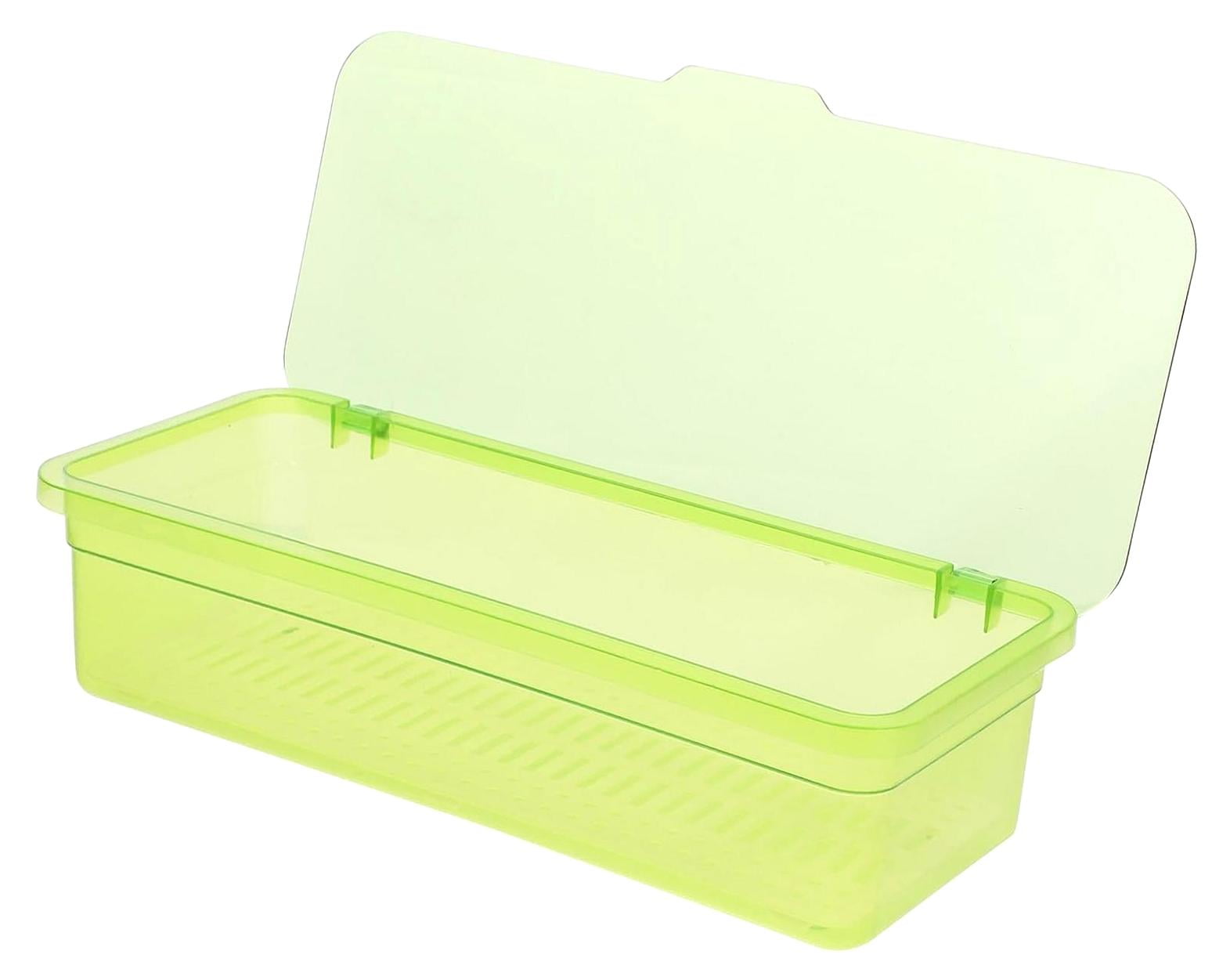 FREEAMG Plastic Flatware Tray with Lid, Silverware Organizer Bins ...