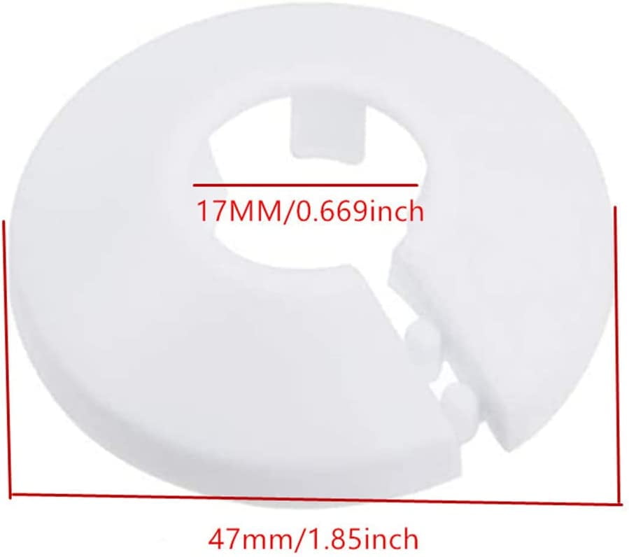 FREEAMG Plastic Radiator Pipe Cover Collars, 4-Piece Set for Water Pipe ...