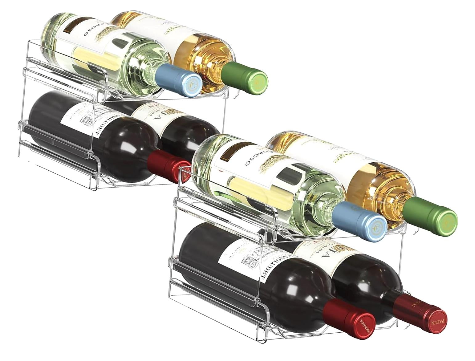 FREEAMG Plastic Stackable Shelf for Refrigerator, Cabinet, Countertop ...