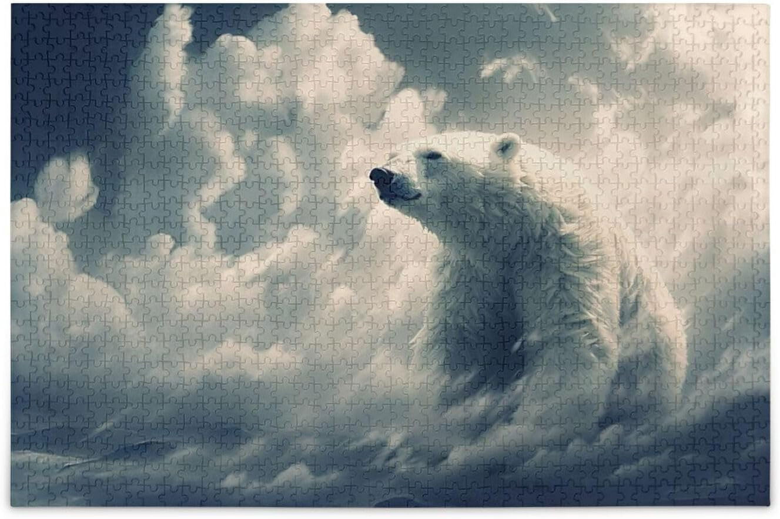 FREEAMG Polar Bears Painting 500 Piece Large Jigsaw Puzzle for Adults ...