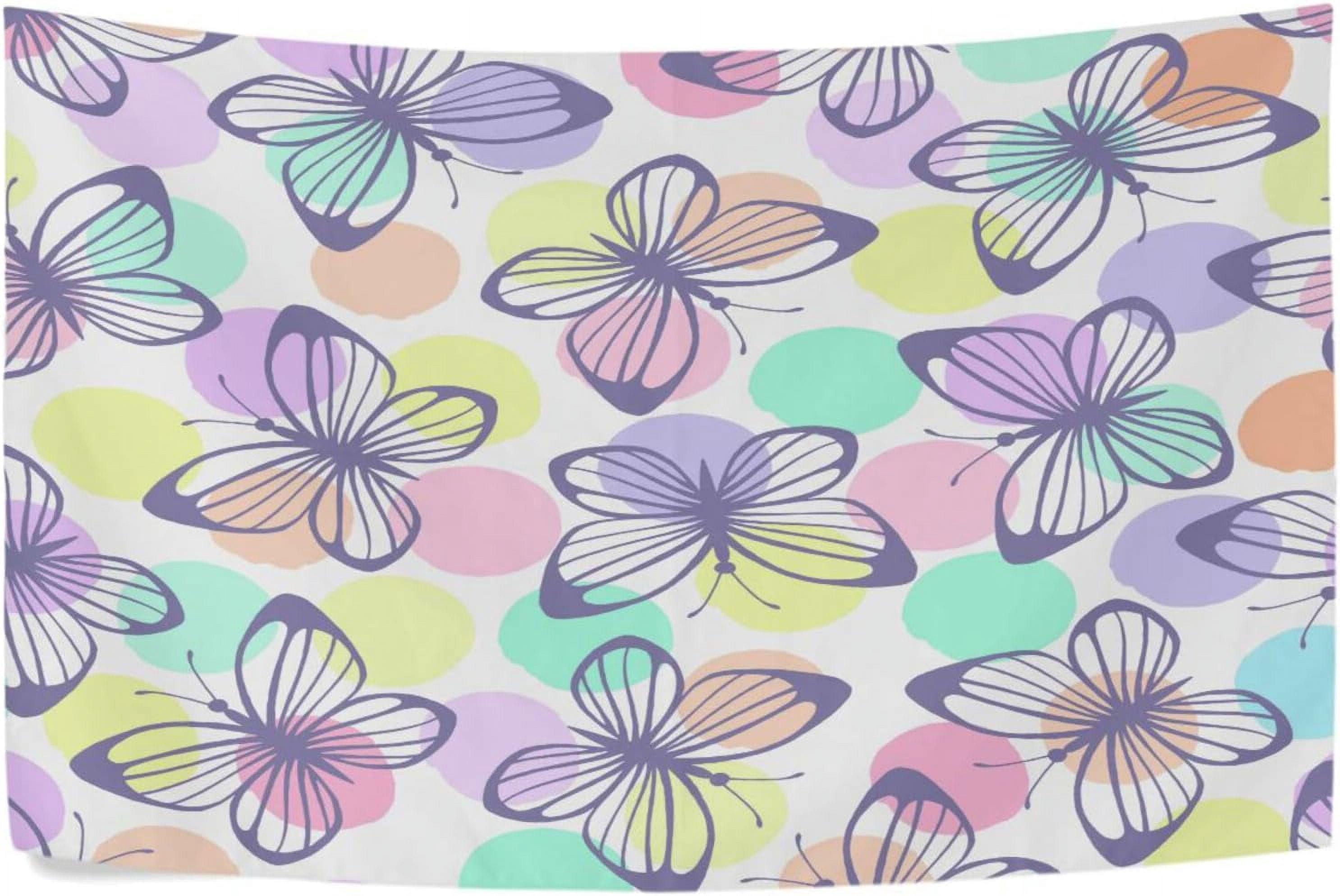 FREEAMG Polka Dot Butterfly Tapestry Aesthetic Tapestry Wall Hanging ...