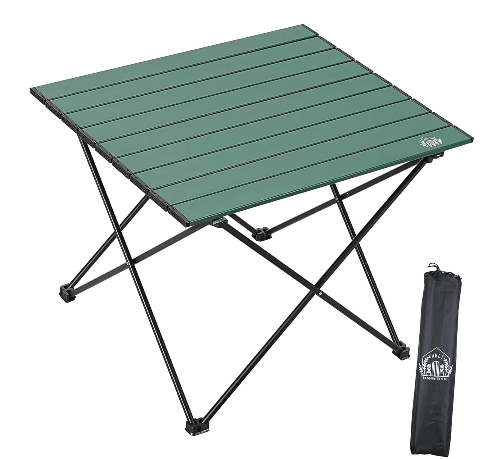 FREEAMG Portable Folding Camping Table, Large Compact Aluminum Beach ...