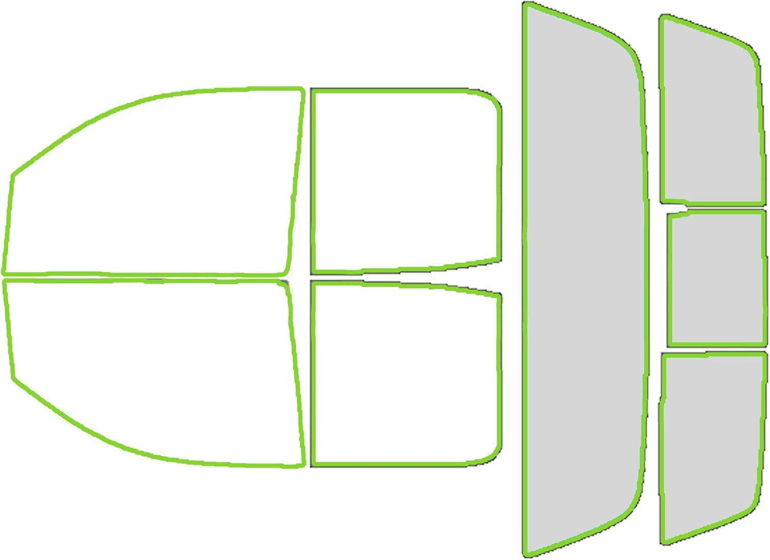 FREEAMG PreCut Window lm for Chevy Silverado 1500 Crew 2014-2018 Rear ...