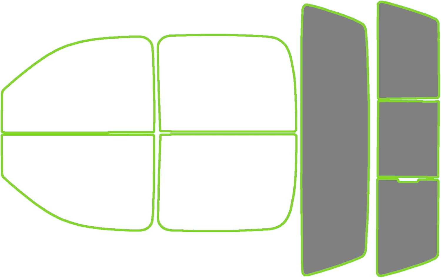 FREEAMG PreCut Window lm for Sierra 1500 Crew 2014-2018 Rear Window, UV ...