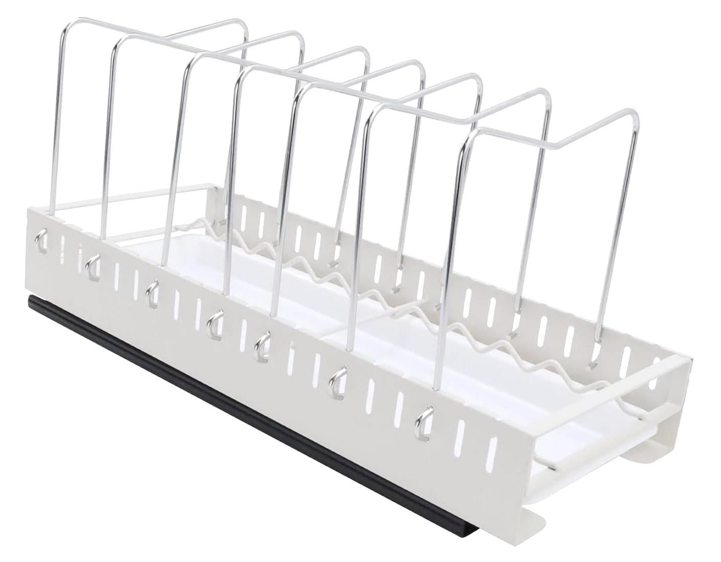 FREEAMG Pull Out Pot Rack Organizer,7 Adjustable Dividers Pot and Pan ...