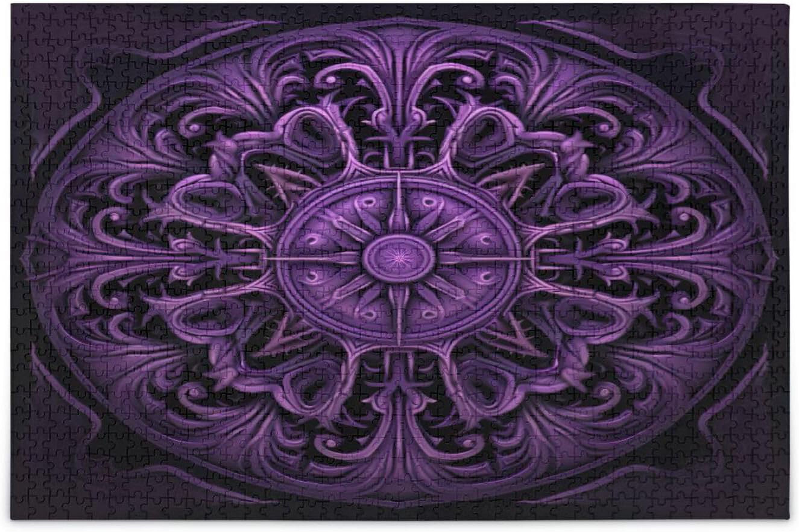 FREEAMG Purple Mandela Puzzles for Adults 500 Pieces, Adults and Kids ...