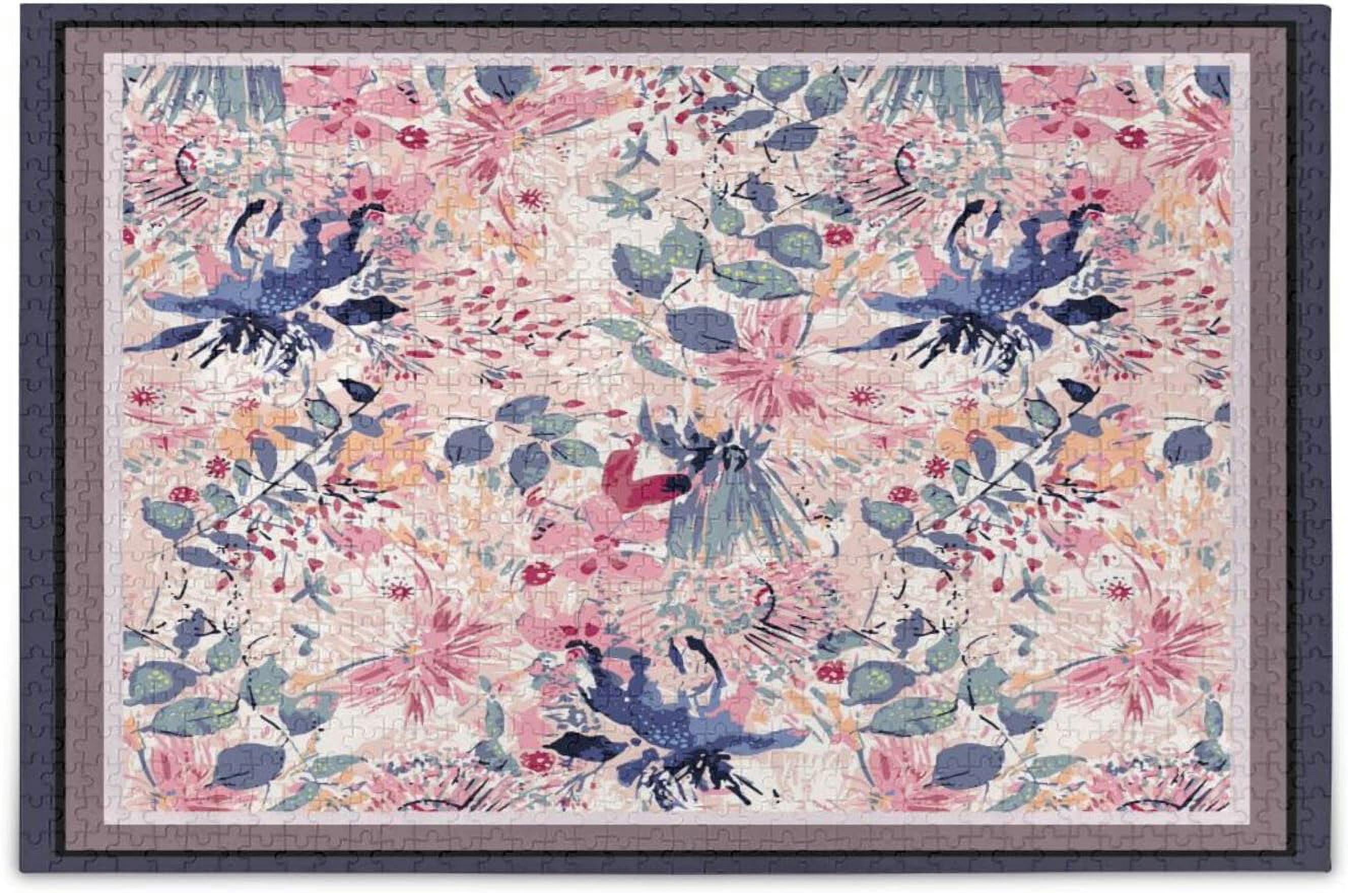 FREEAMG Puzzle 500 Pieces - Beautiful Flower Design - Wooden Jigsaw ...