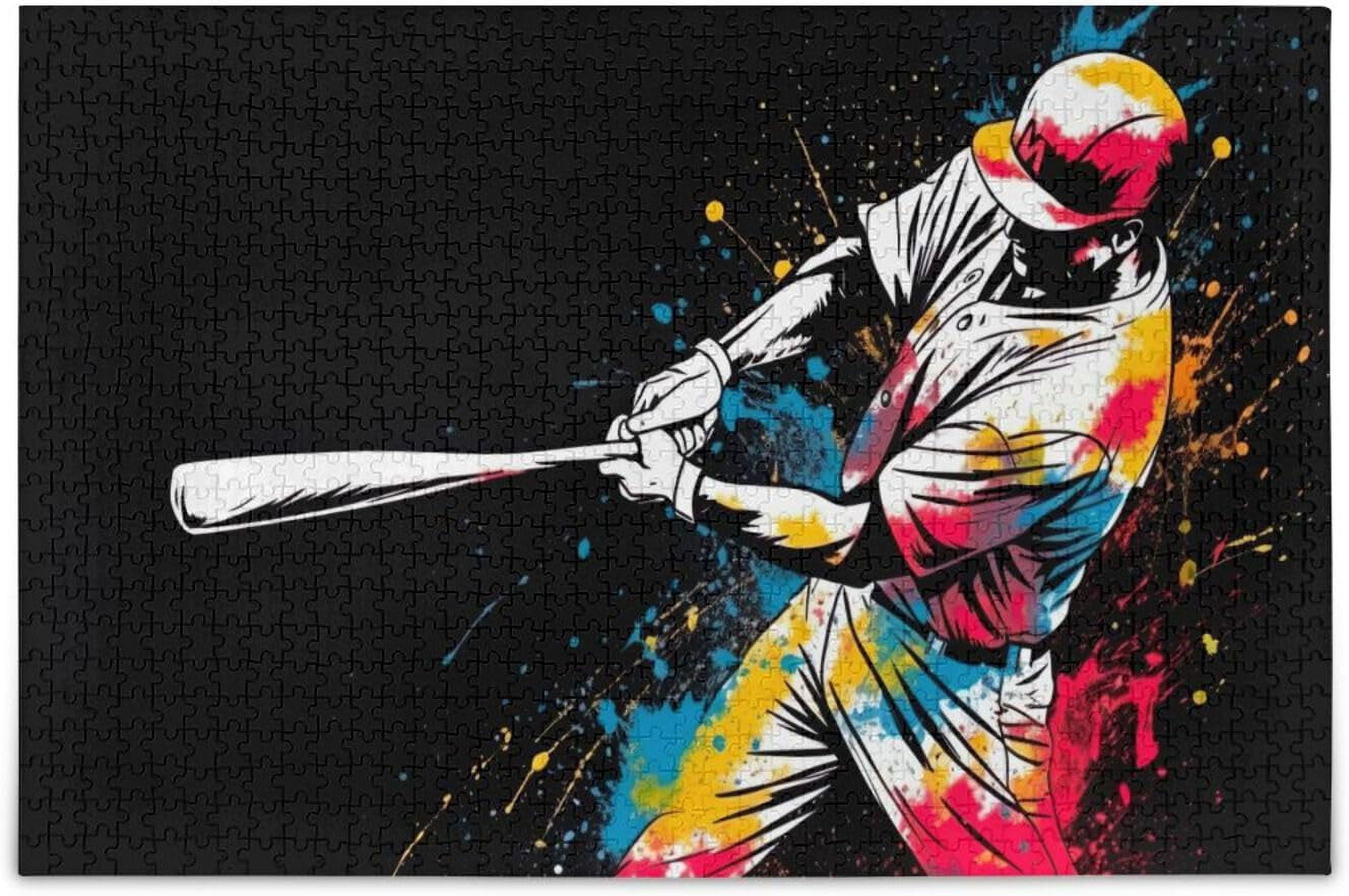 FREEAMG Puzzle- Baseball Player Jigsaw Puzzles, 500 Piece Puzzles for ...