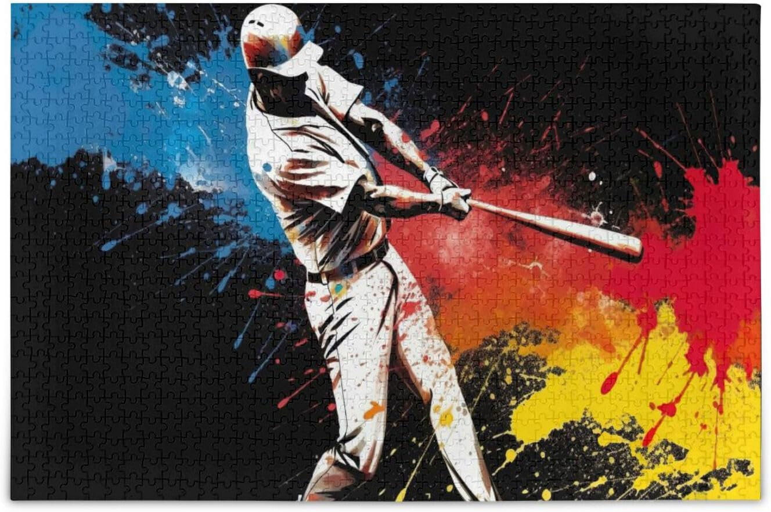 FREEAMG Puzzle- Baseball Player Jigsaw Puzzles, 500 Piece Puzzles for ...