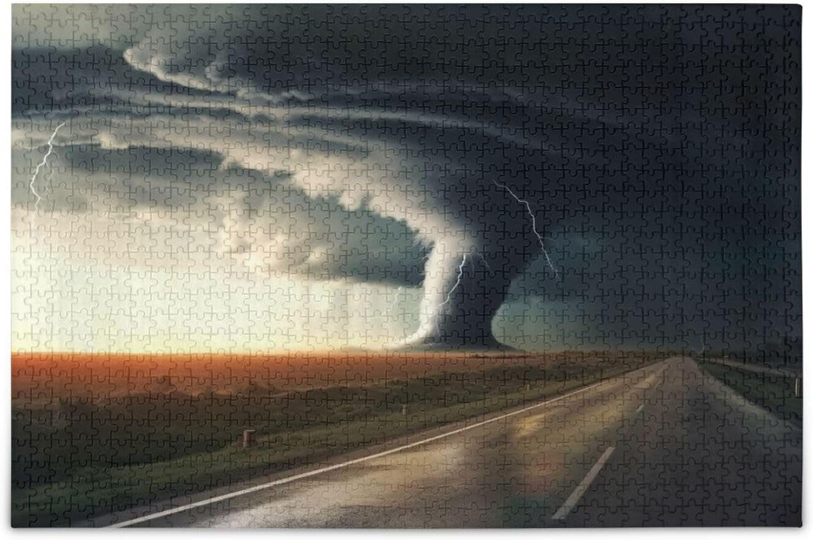 FREEAMG Black Tornado 1000 Piece Large Jigsaw Puzzle for Adults - Game ...