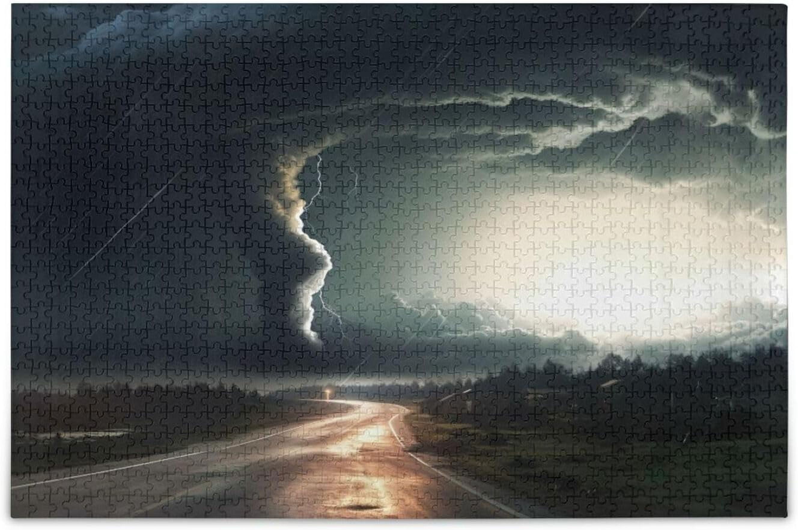 FREEAMG Puzzle- Black Tornado Jigsaw Puzzles,1000 Piece Puzzles for ...