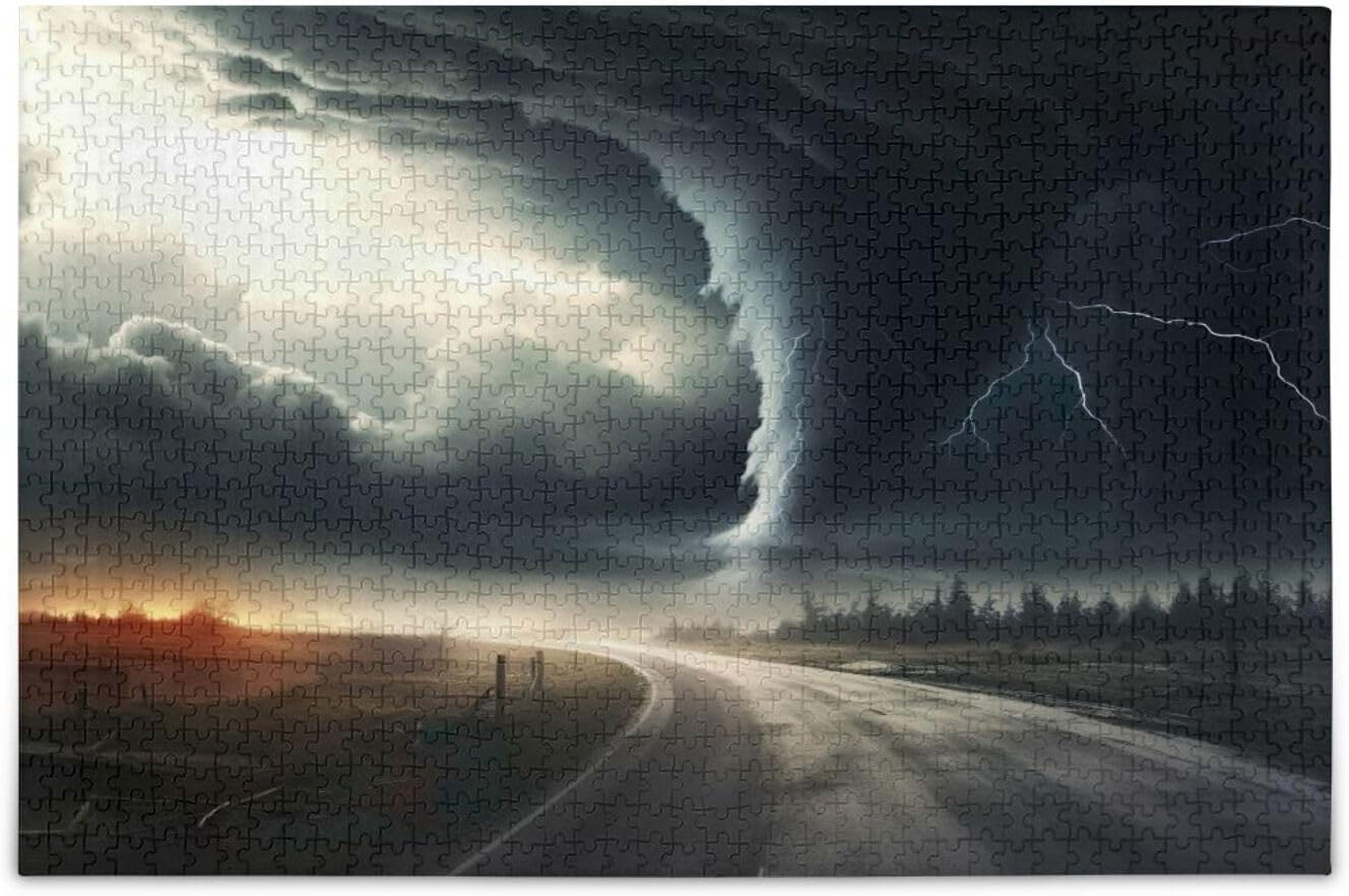 FREEAMG Puzzle- Black Tornado Jigsaw Puzzles, 500 Piece Puzzles for ...