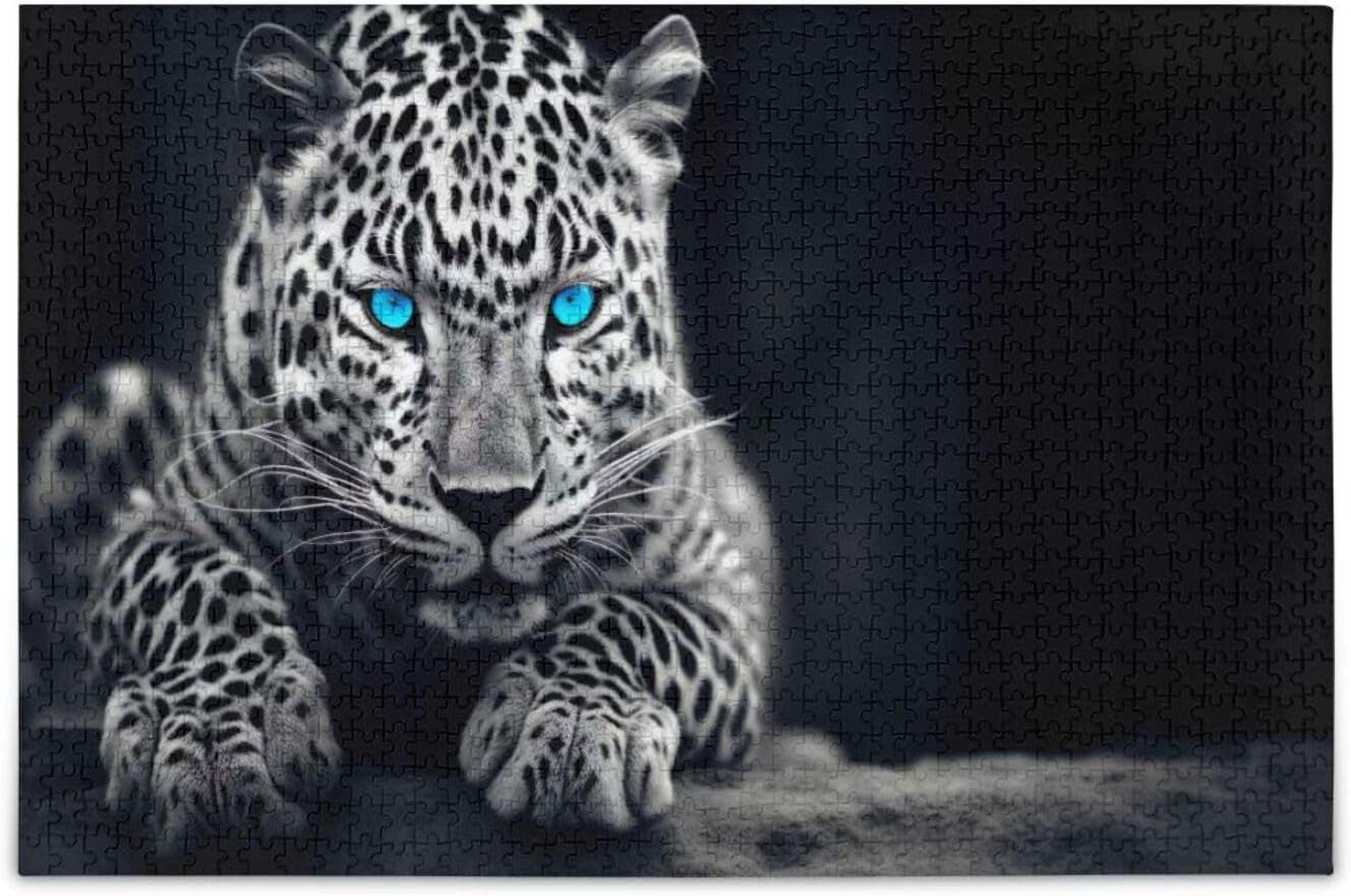 FREEAMG Puzzle- Blue-Eyed Cheetah Jigsaw Puzzles, 500 Piece Puzzles for ...