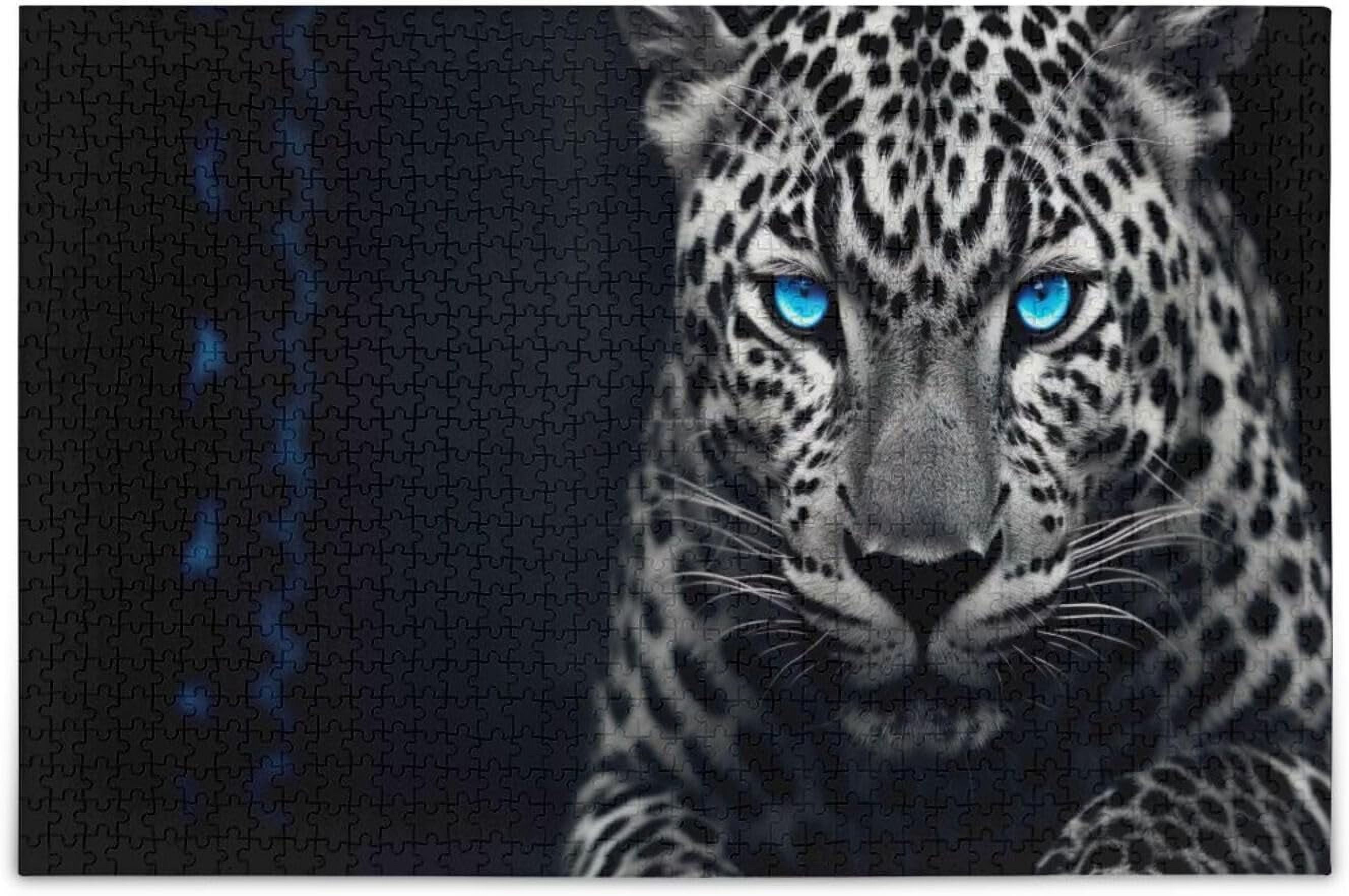 FREEAMG Puzzle- Blue-Eyed Cheetah Jigsaw Puzzles, 500 Piece Puzzles for ...