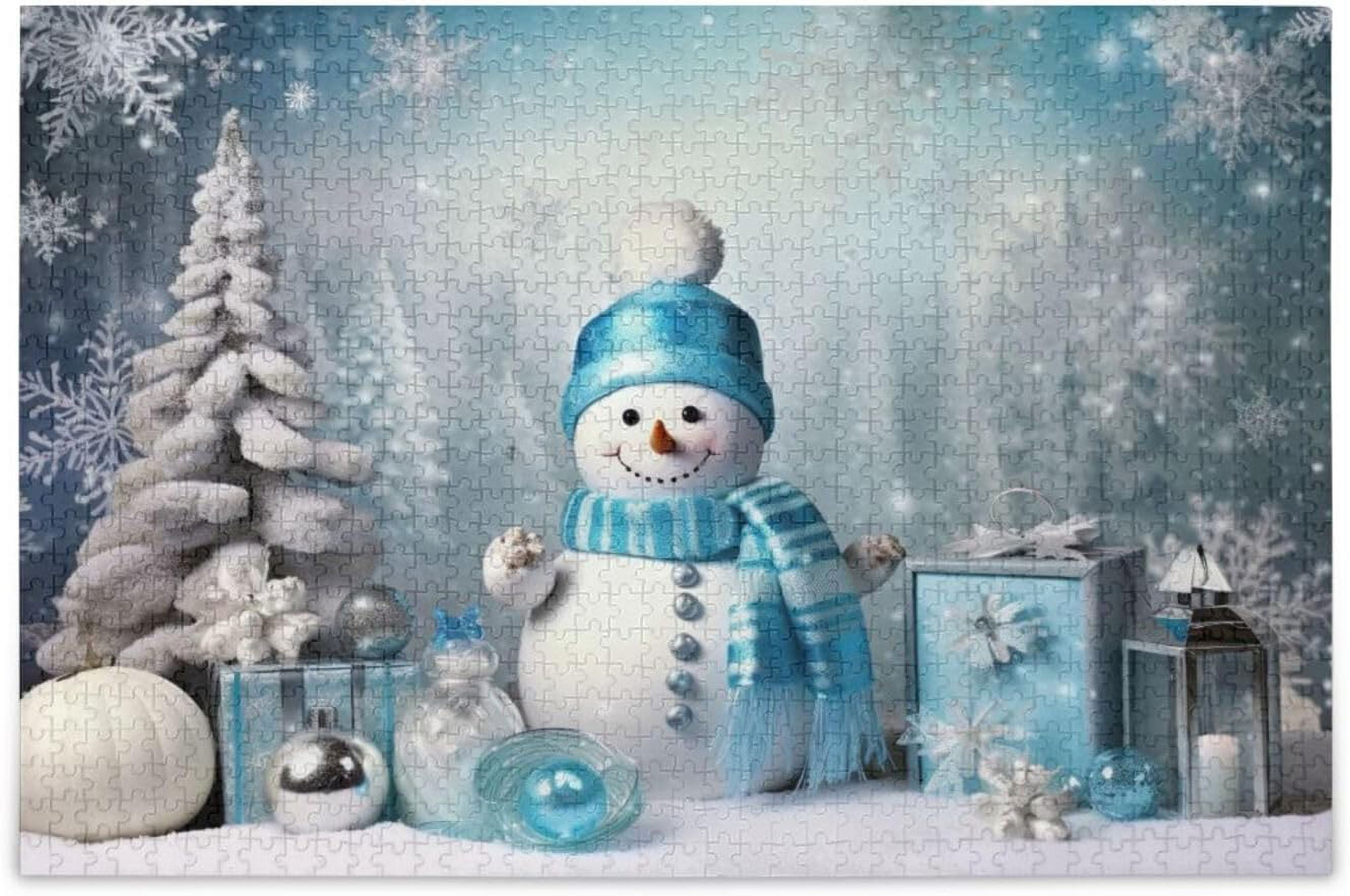 FREEAMG Puzzle- Christmas Snowman Jigsaw Puzzles,1000 Piece Puzzles for ...