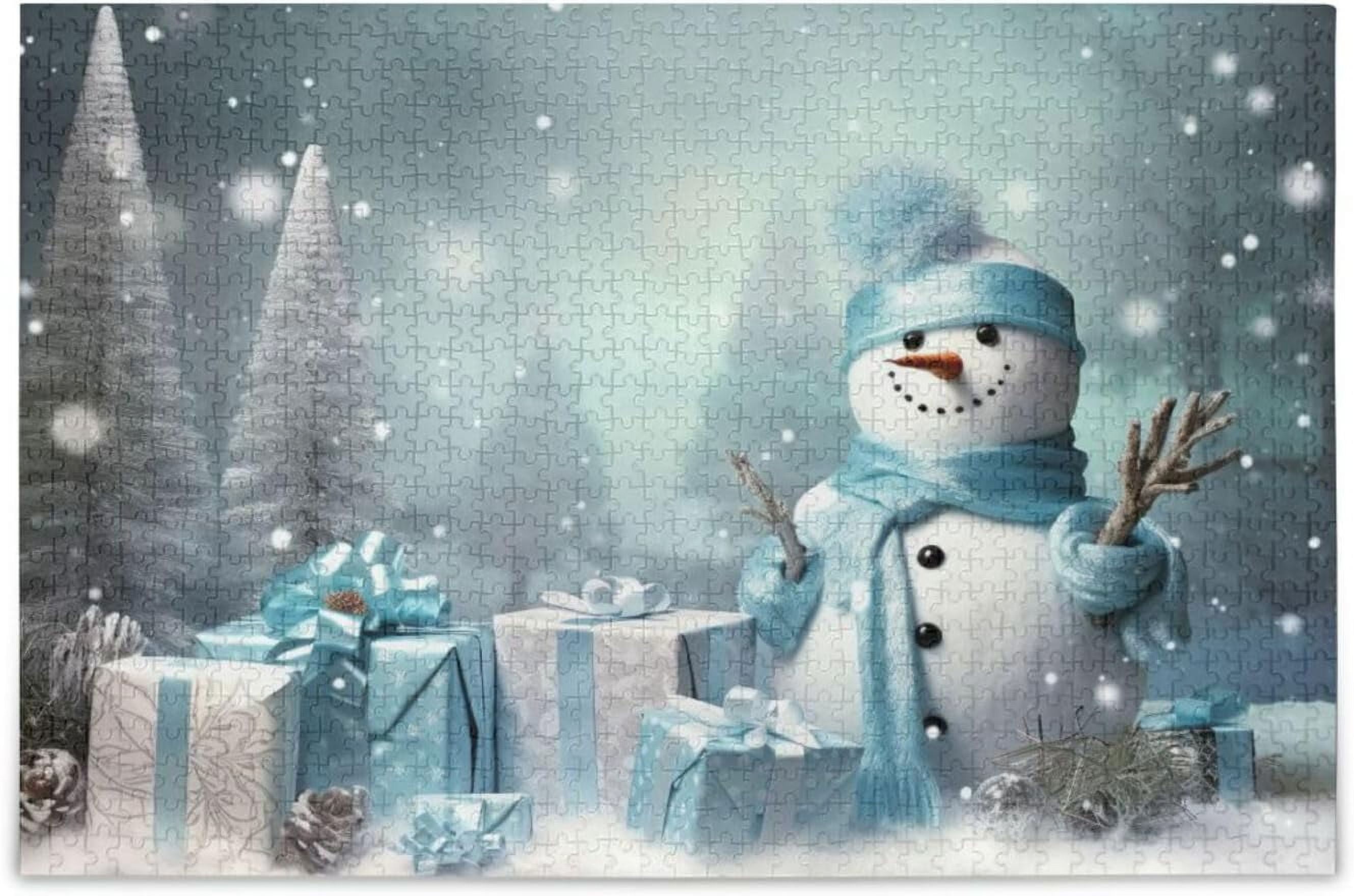 FREEAMG Puzzle- Christmas Snowman Jigsaw Puzzles, 500 Piece Puzzles for ...