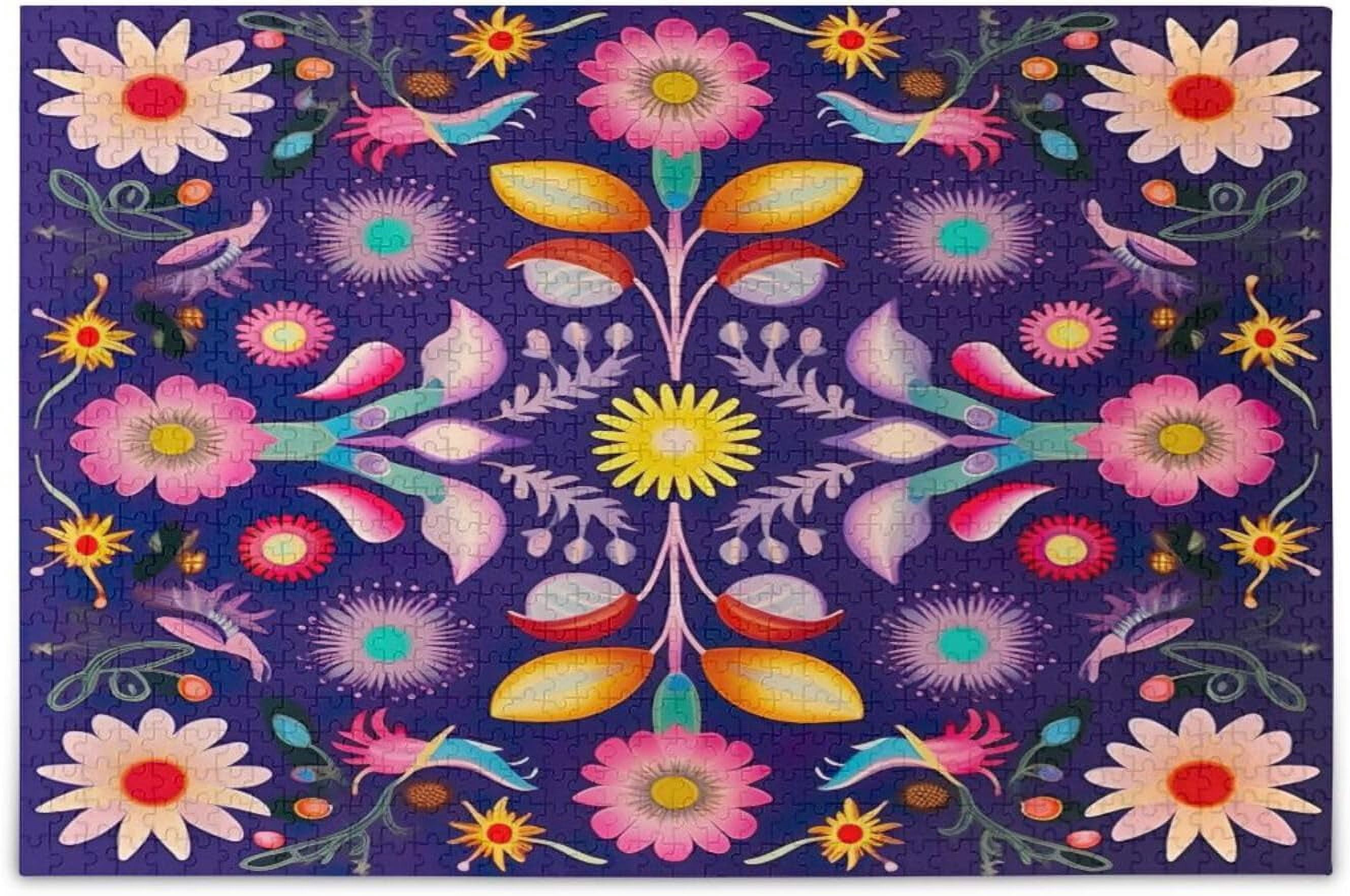 FREEAMG Puzzle- Cute Flower Pattern Jigsaw Puzzles, 500 Piece Puzzles ...