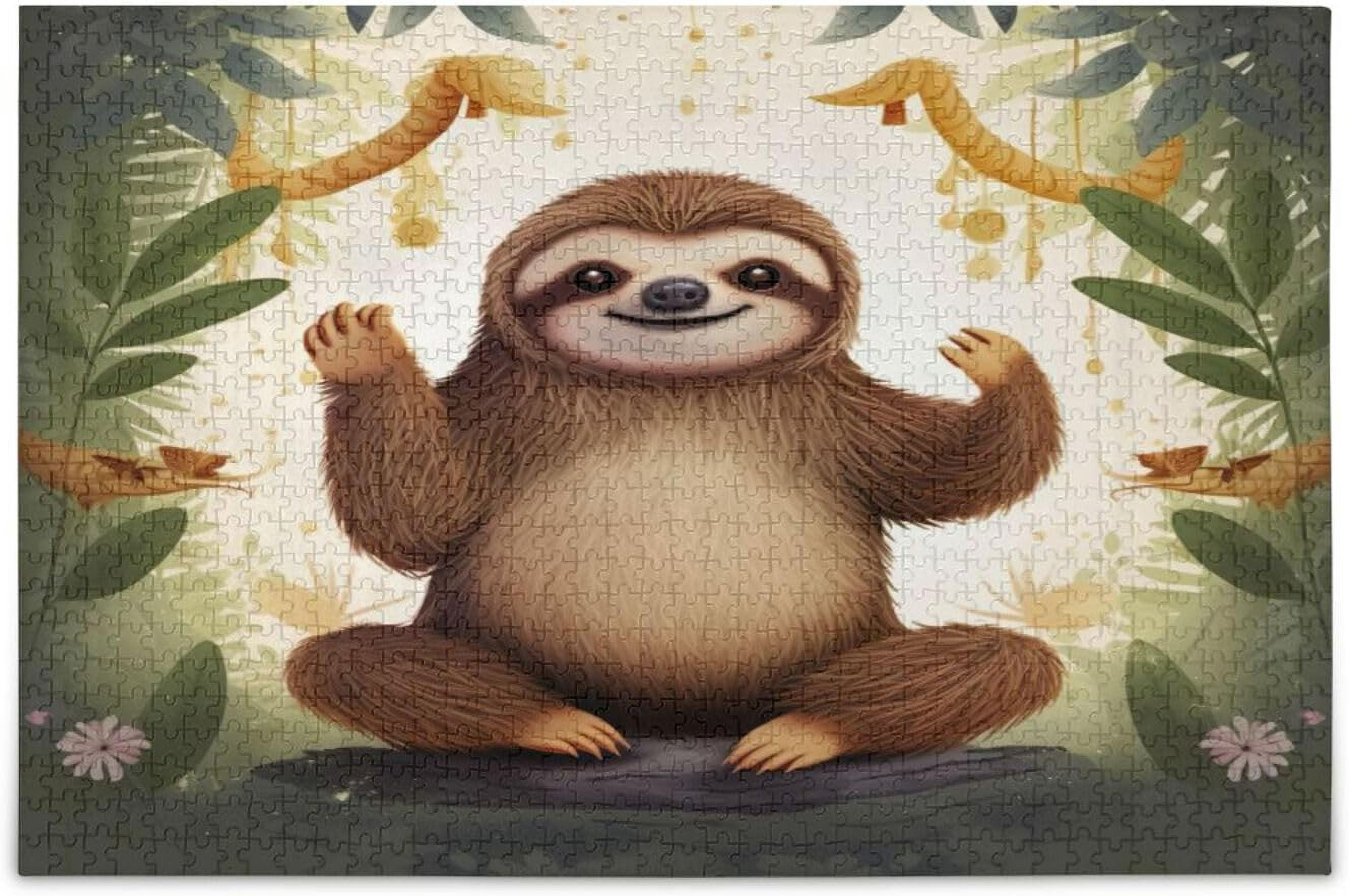 FREEAMG Puzzle- Cute Sloths Jigsaw Puzzles, 500 Piece Puzzles for ...