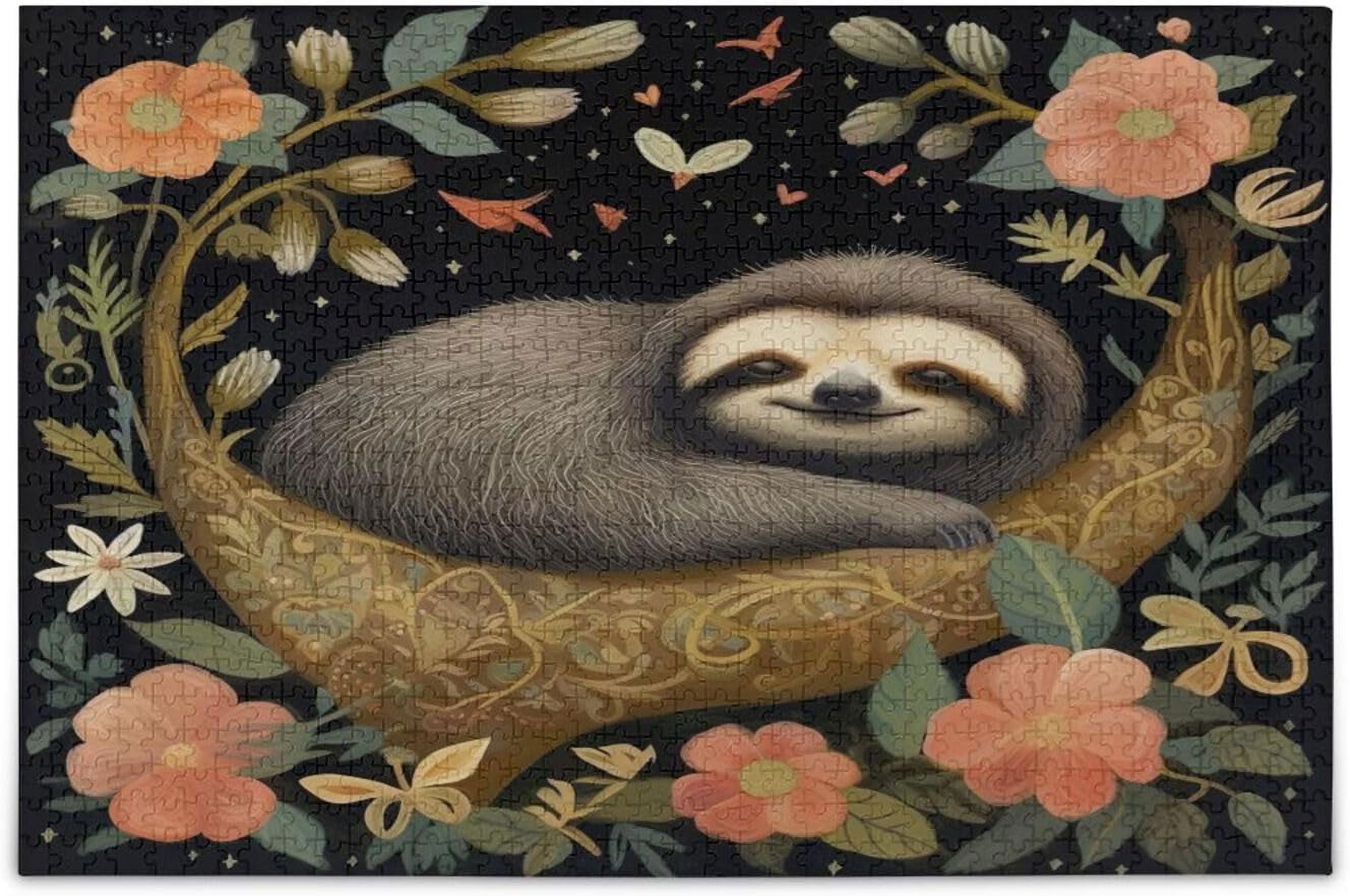 FREEAMG Puzzle- Funny Sloths Jigsaw Puzzles, 500 Piece Puzzles for ...