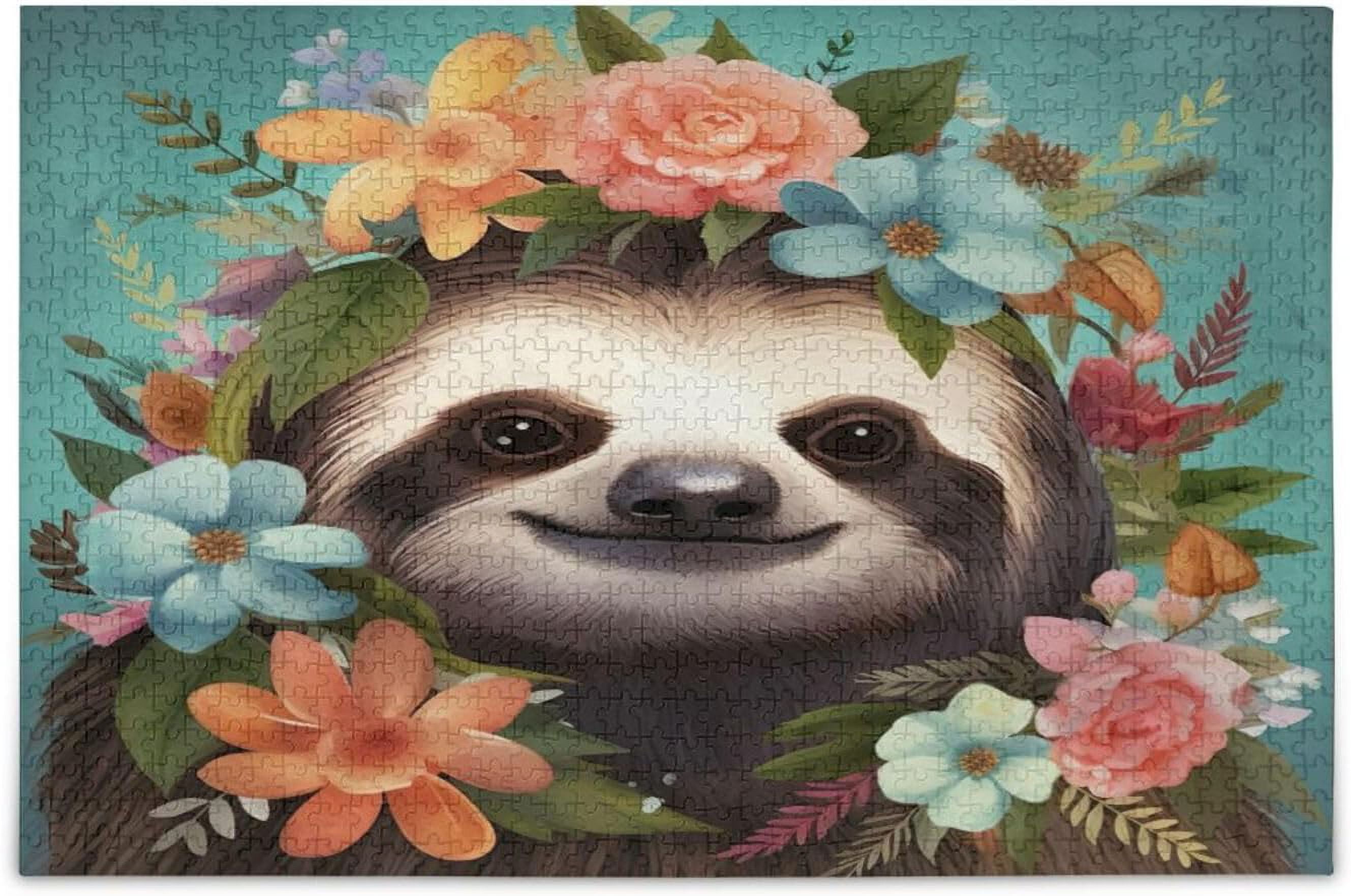 FREEAMG Puzzle- Funny Sloths Jigsaw Puzzles, 500 Piece Puzzles for ...