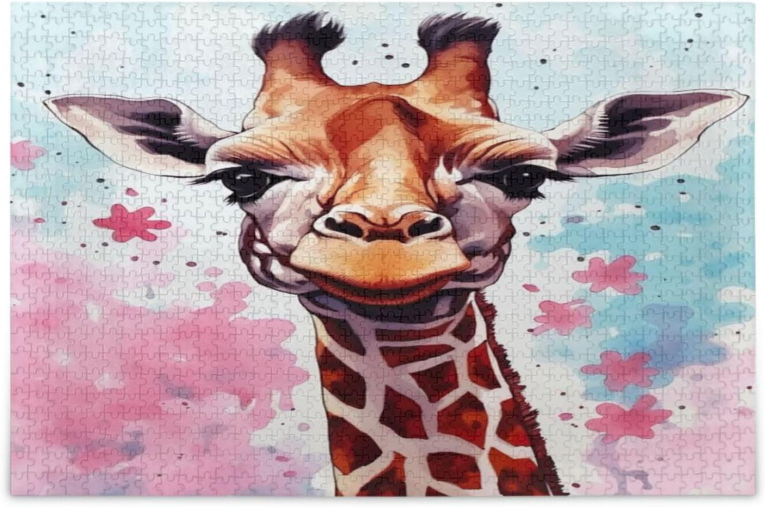 FREEAMG Puzzle- Giraffe Painting Jigsaw Puzzles, 500 Piece Puzzles for ...