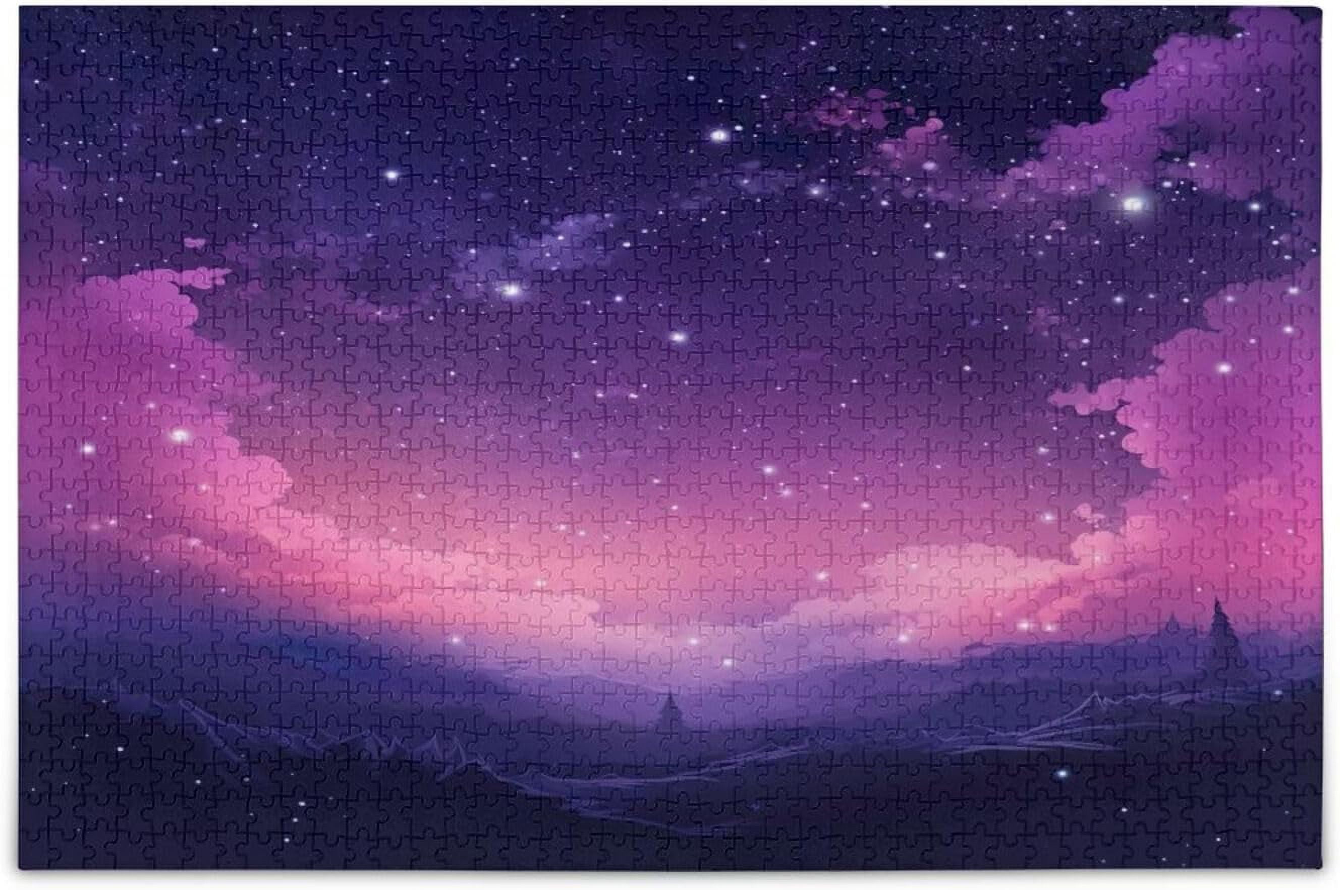 FREEAMG Puzzle- Pink Nebula Stars Jigsaw Puzzles, 500 Piece Puzzles for ...