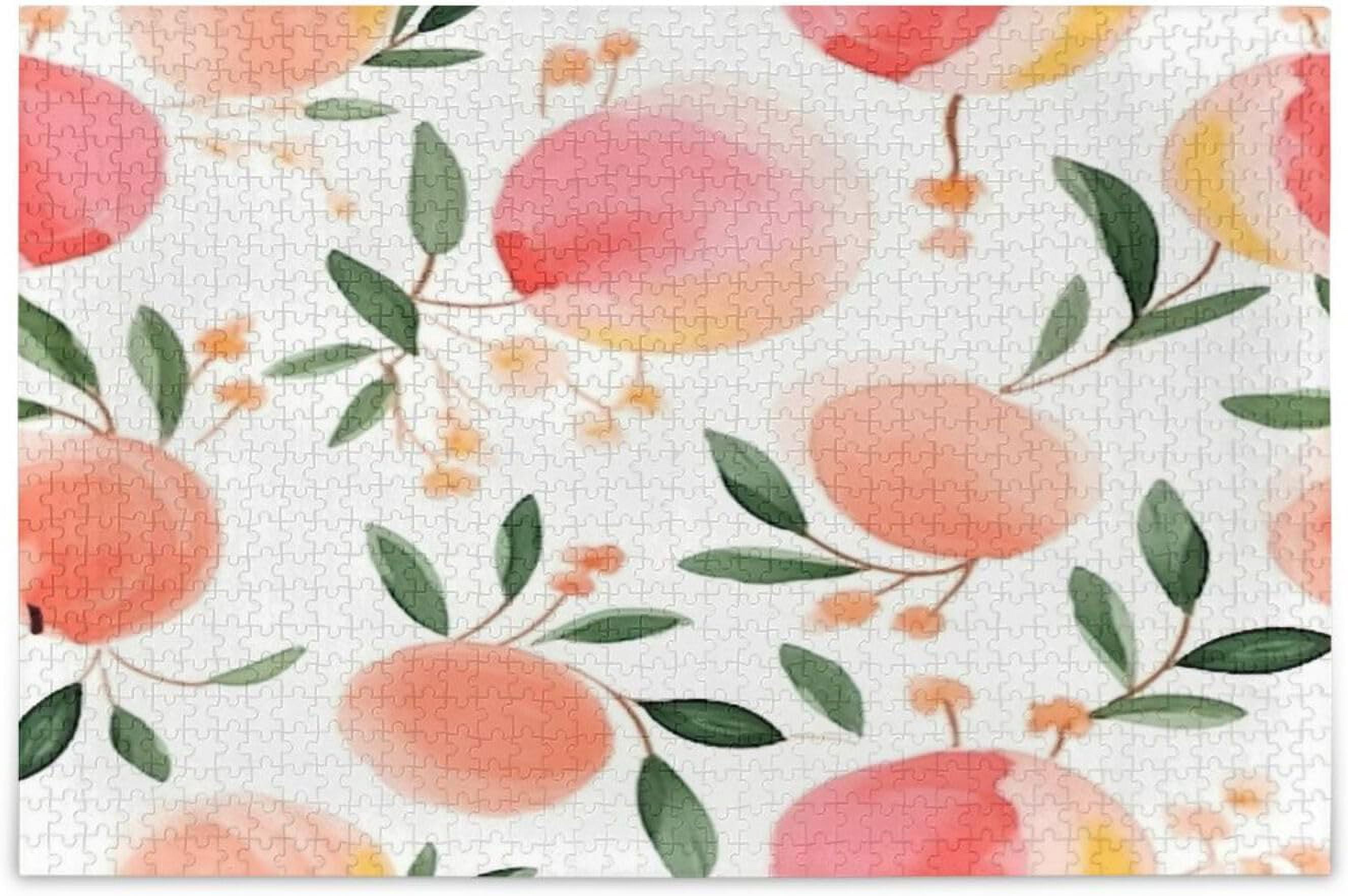 FREEAMG Puzzle- Pink Peach Jigsaw Puzzles, 500 Piece Puzzles for Family ...