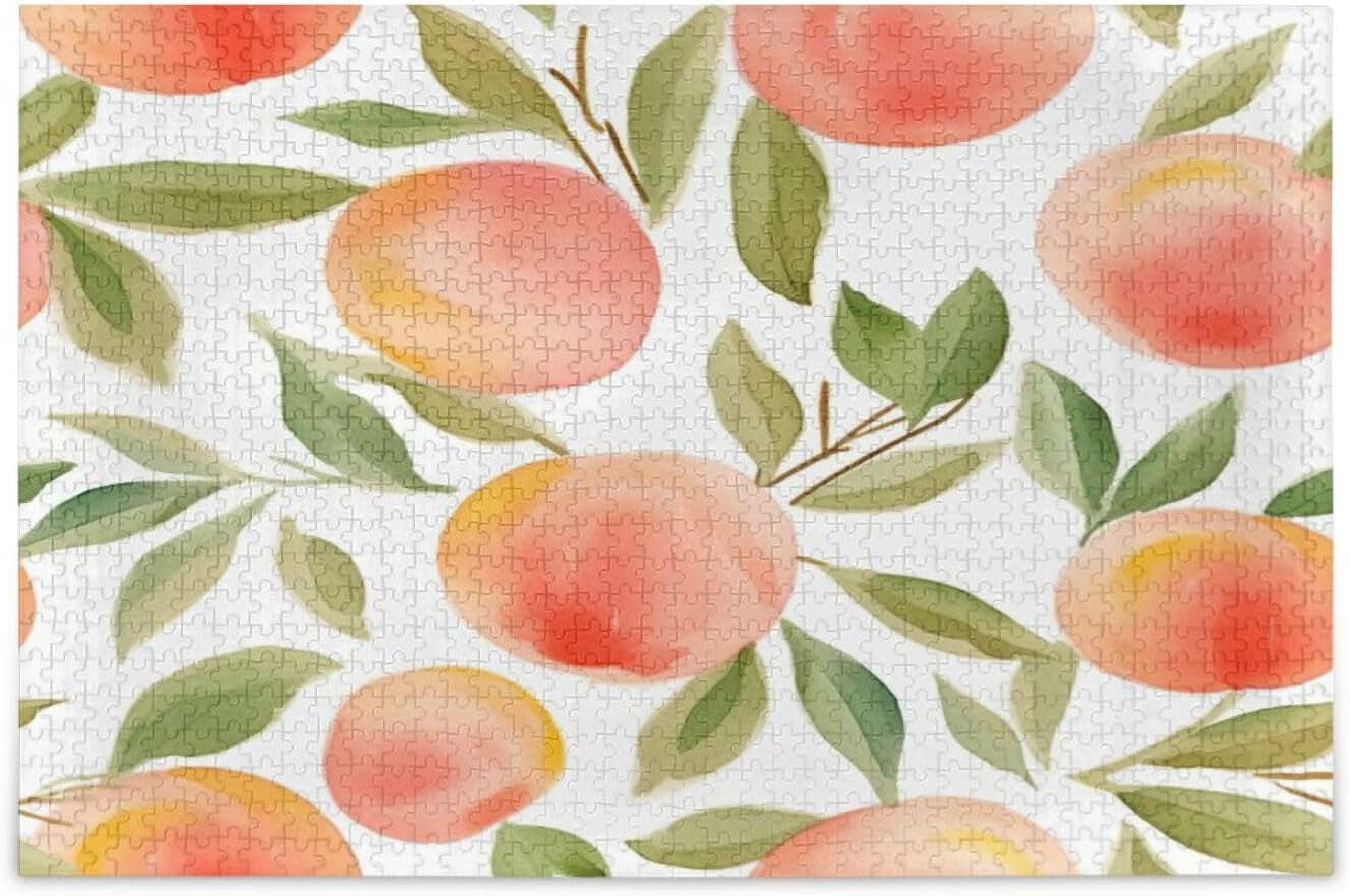 FREEAMG Puzzle- Pink Peach Jigsaw Puzzles, 500 Piece Puzzles for Family ...