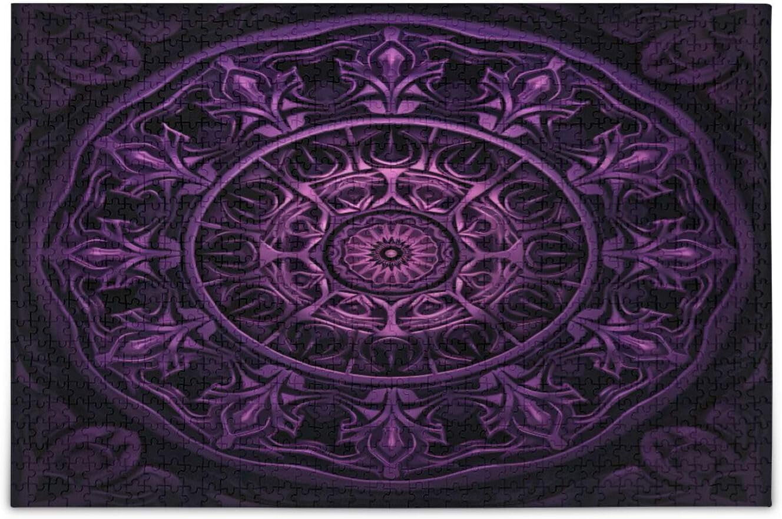 FREEAMG Puzzle- Purple Mandala Jigsaw Puzzles, 500 Piece Puzzles for ...