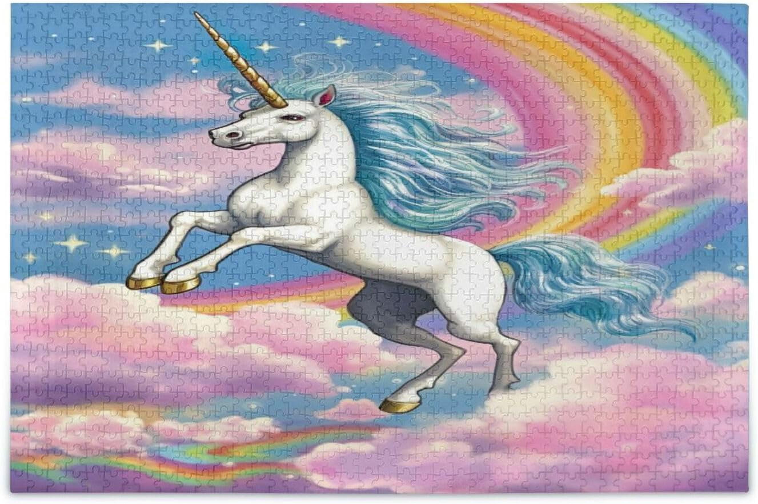 FREEAMG Puzzle- Rainbow Unicorn Jigsaw Puzzles, 500 Piece Puzzles for ...