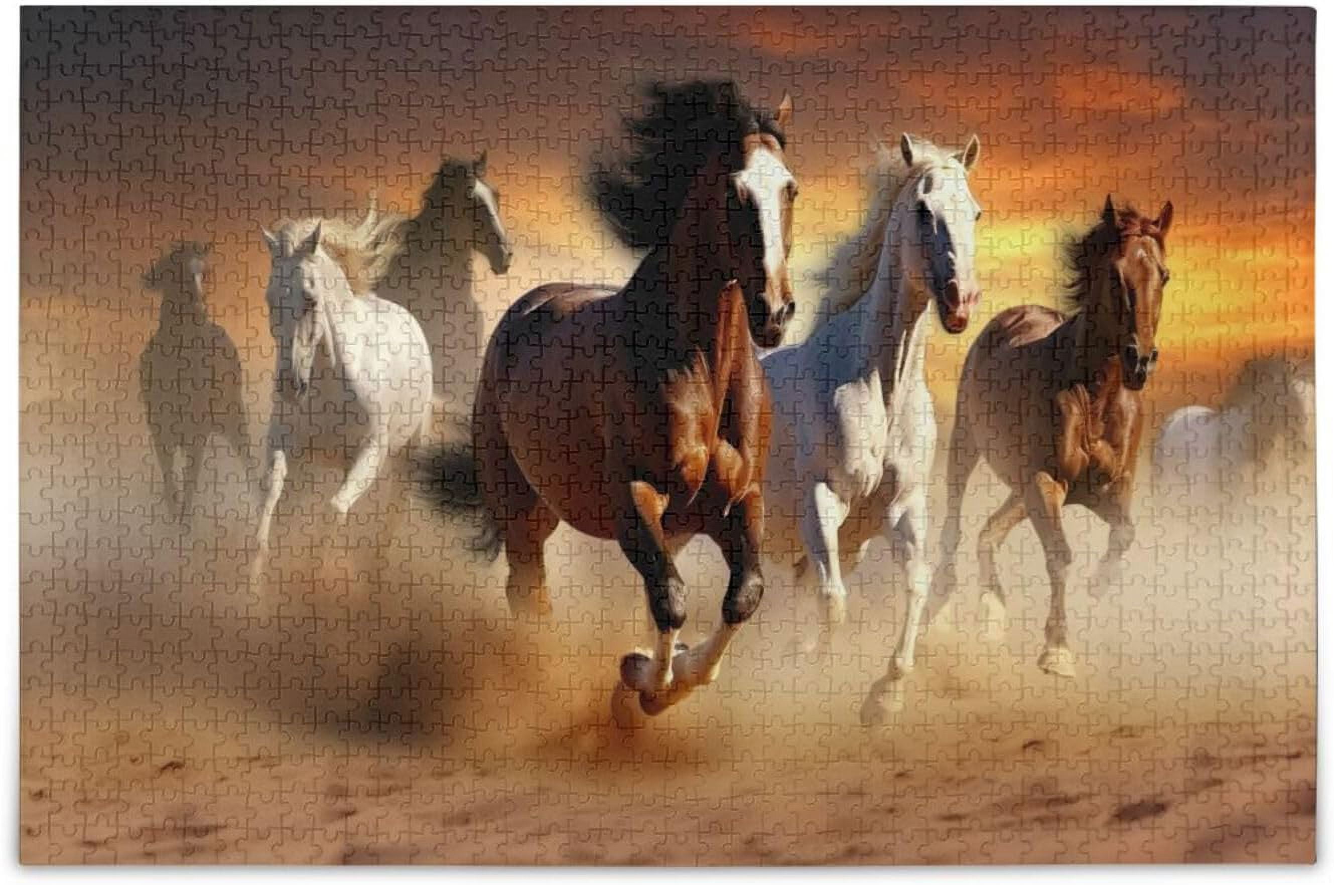 FREEAMG Puzzle- Running Horses Jigsaw Puzzles, 500 Piece Puzzles for ...