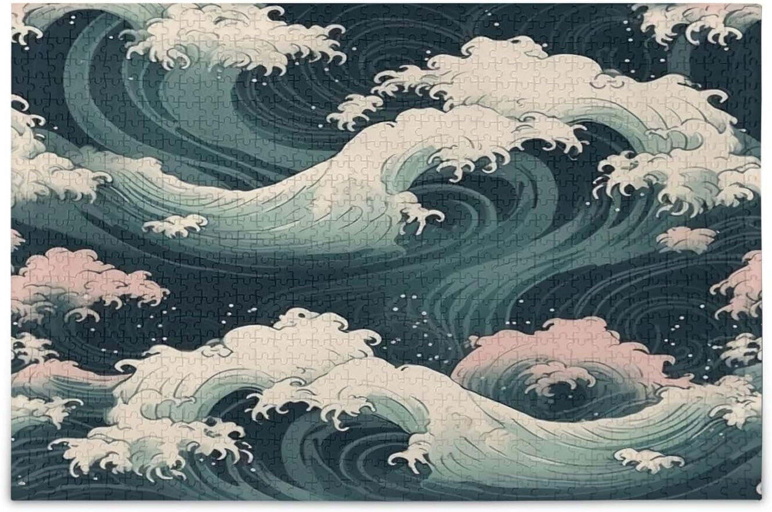 FREEAMG Puzzle- The Great Wave Jigsaw Puzzles, 500 Piece Puzzles for ...