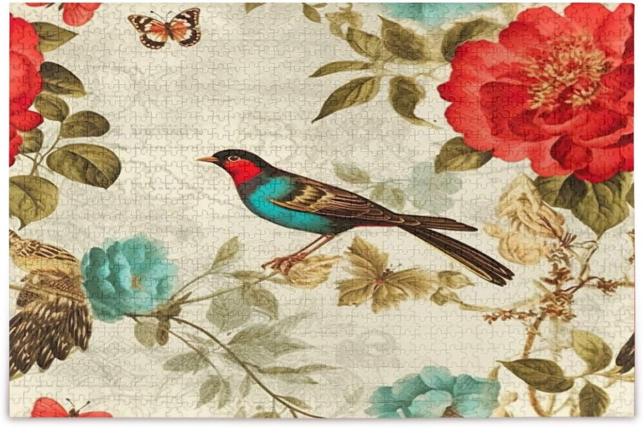 FREEAMG Puzzle- Turquoise Birds Jigsaw Puzzles, 500 Piece Puzzles for ...