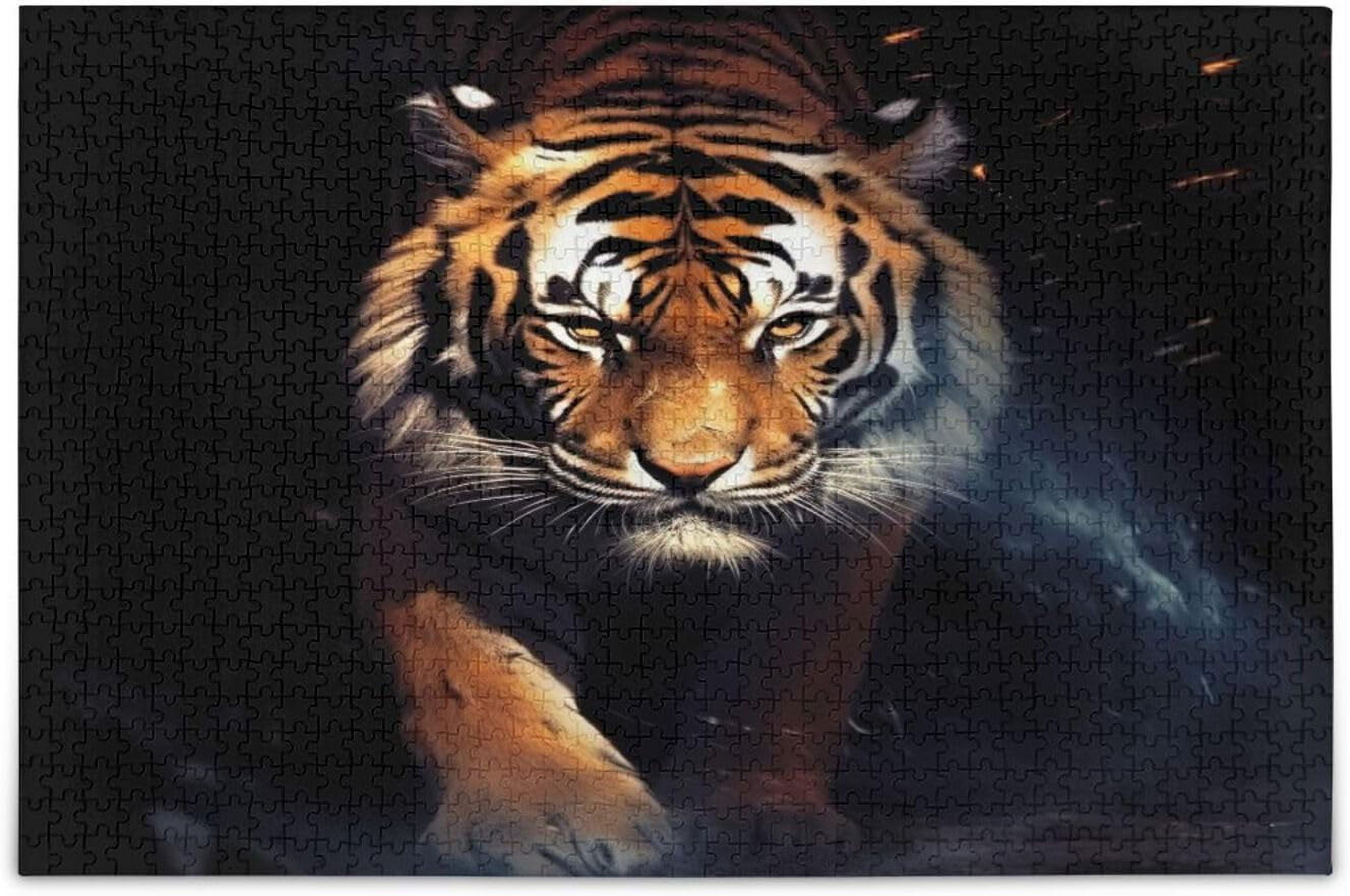 FREEAMG Puzzle- Wild Tiger Jigsaw Puzzles, 500 Piece Puzzles for Family ...