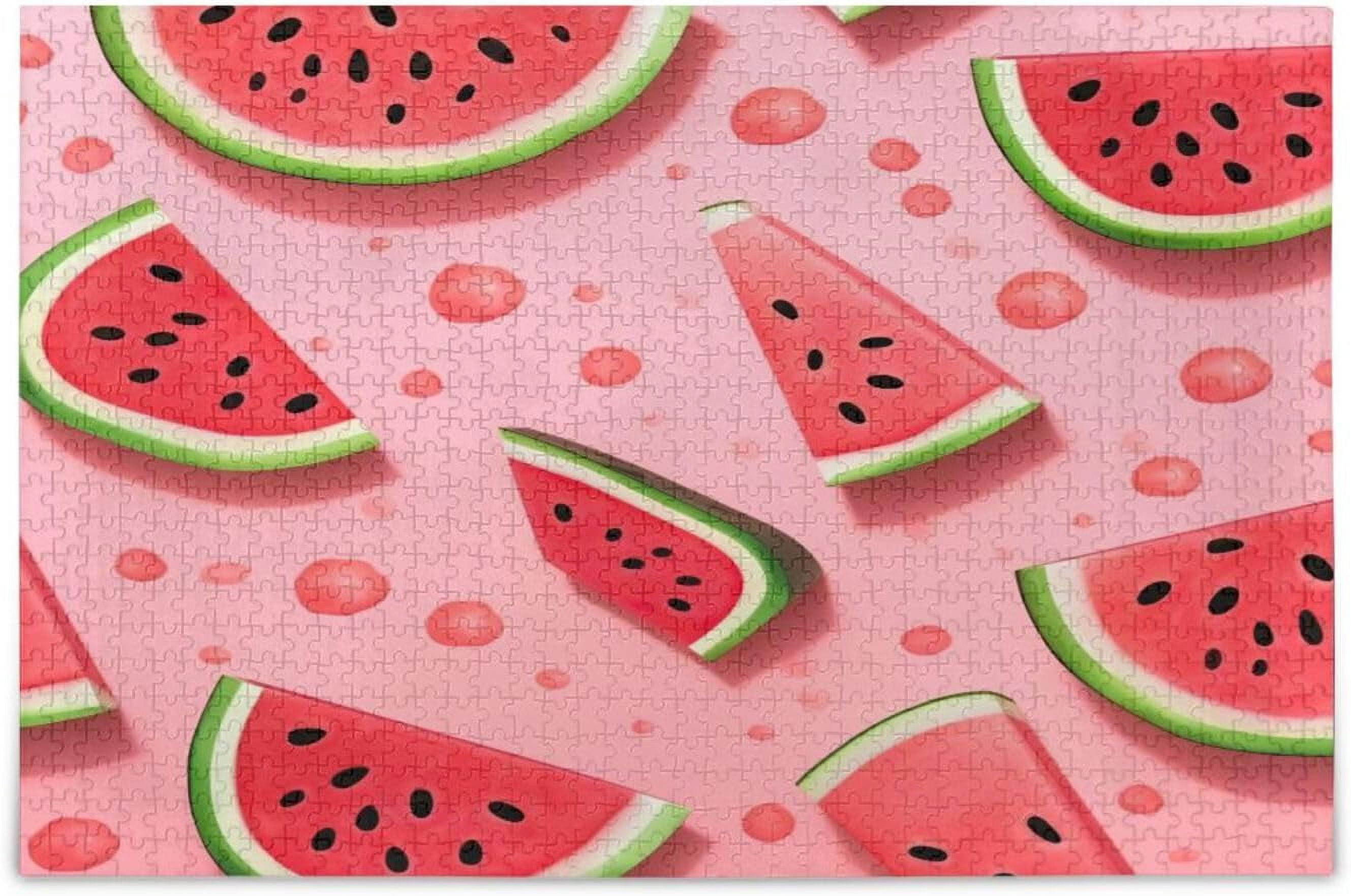 FREEAMG Puzzles for Adults 1000 Pieces - Cartoon Watermelon Jigsaw ...