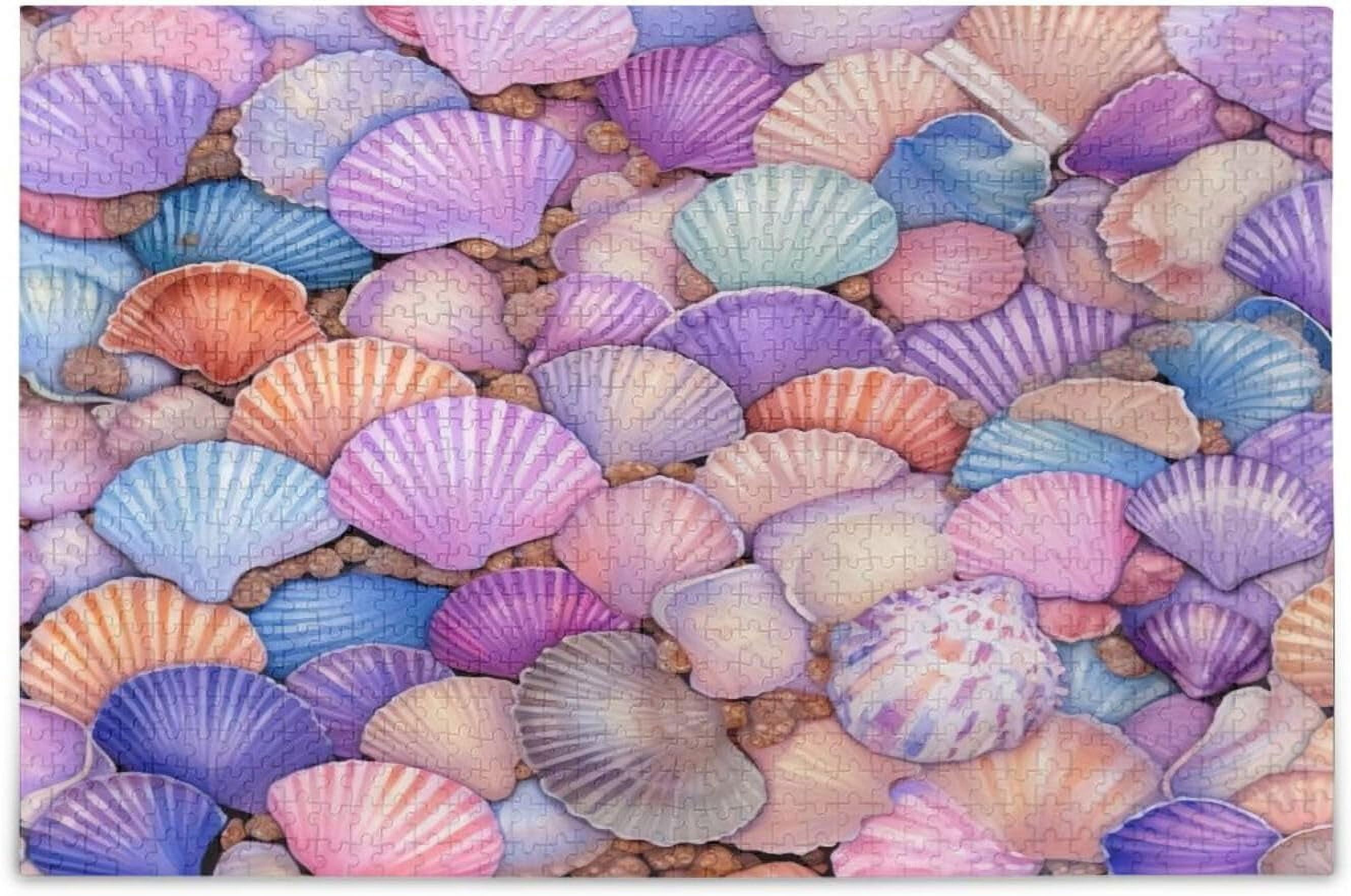 FREEAMG Puzzles for Adults 500 Pieces - Colorful Shells Jigsaw Puzzle ...