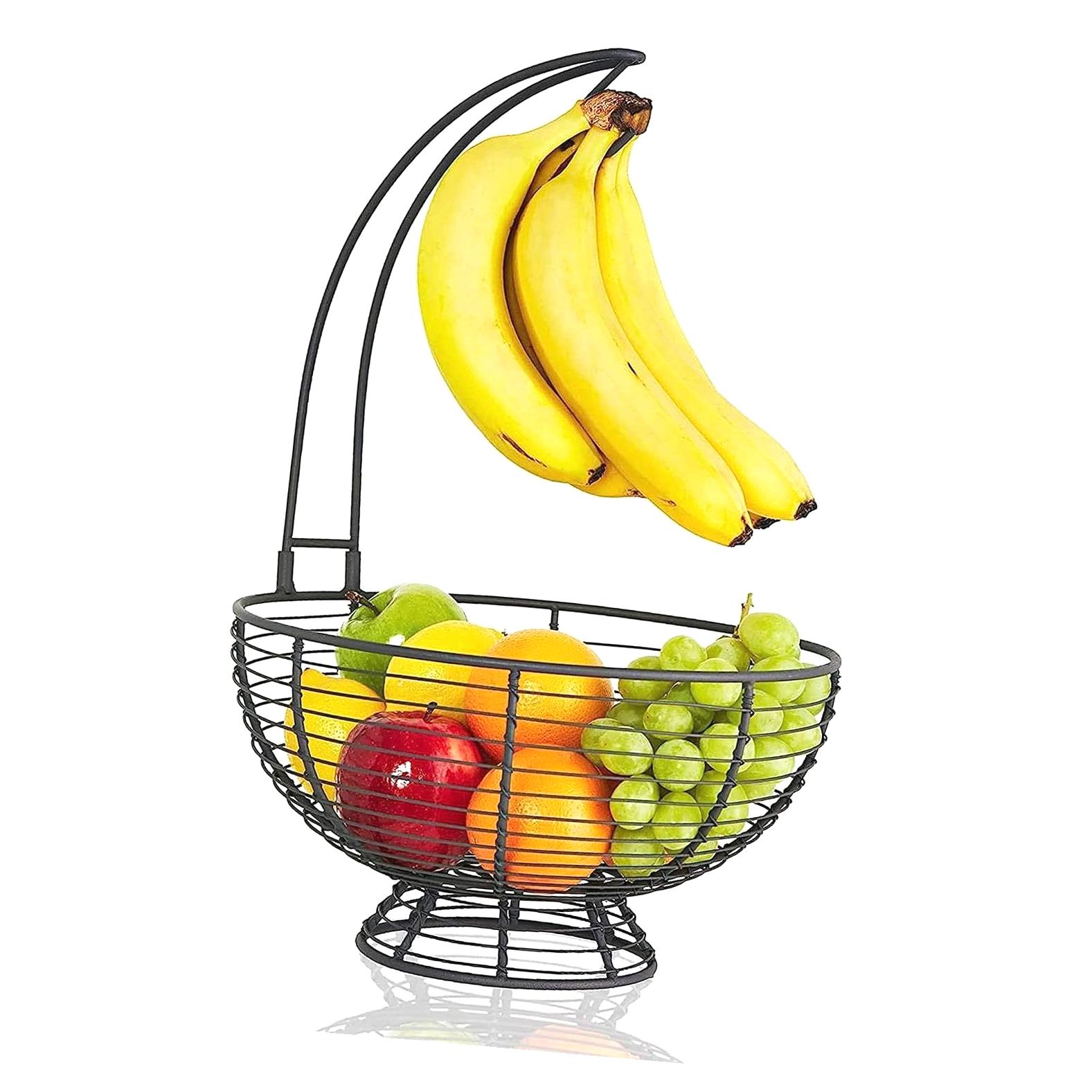 FREEAMG REGAL TRUNK & CO. Spacious Fruit Bowl with Banana Hook for ...