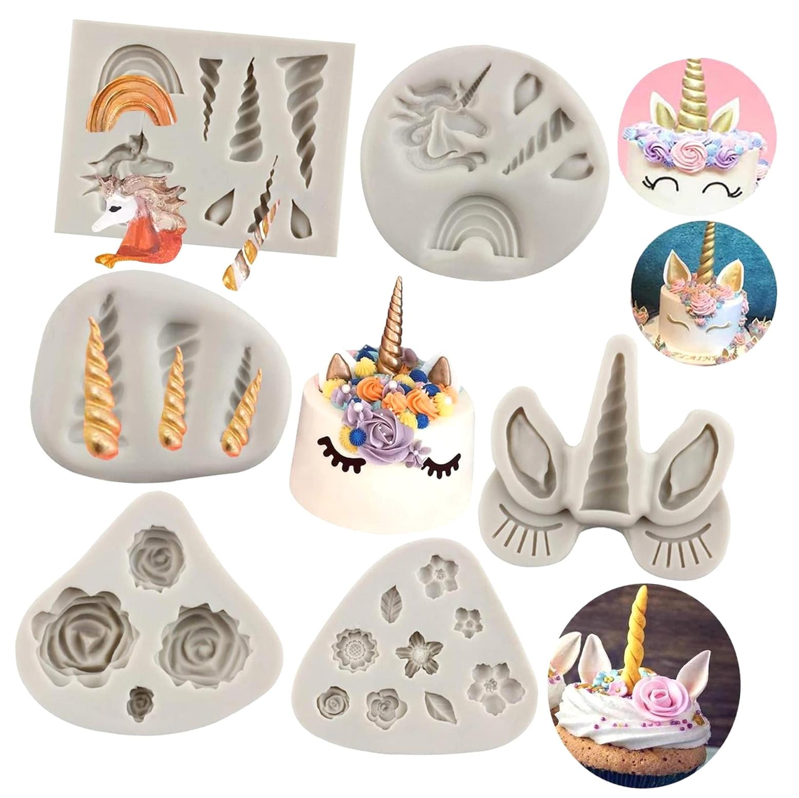 FREEAMG Rainbow Cloud Silicone Molds Star Moon Fondant Chocolate For ...