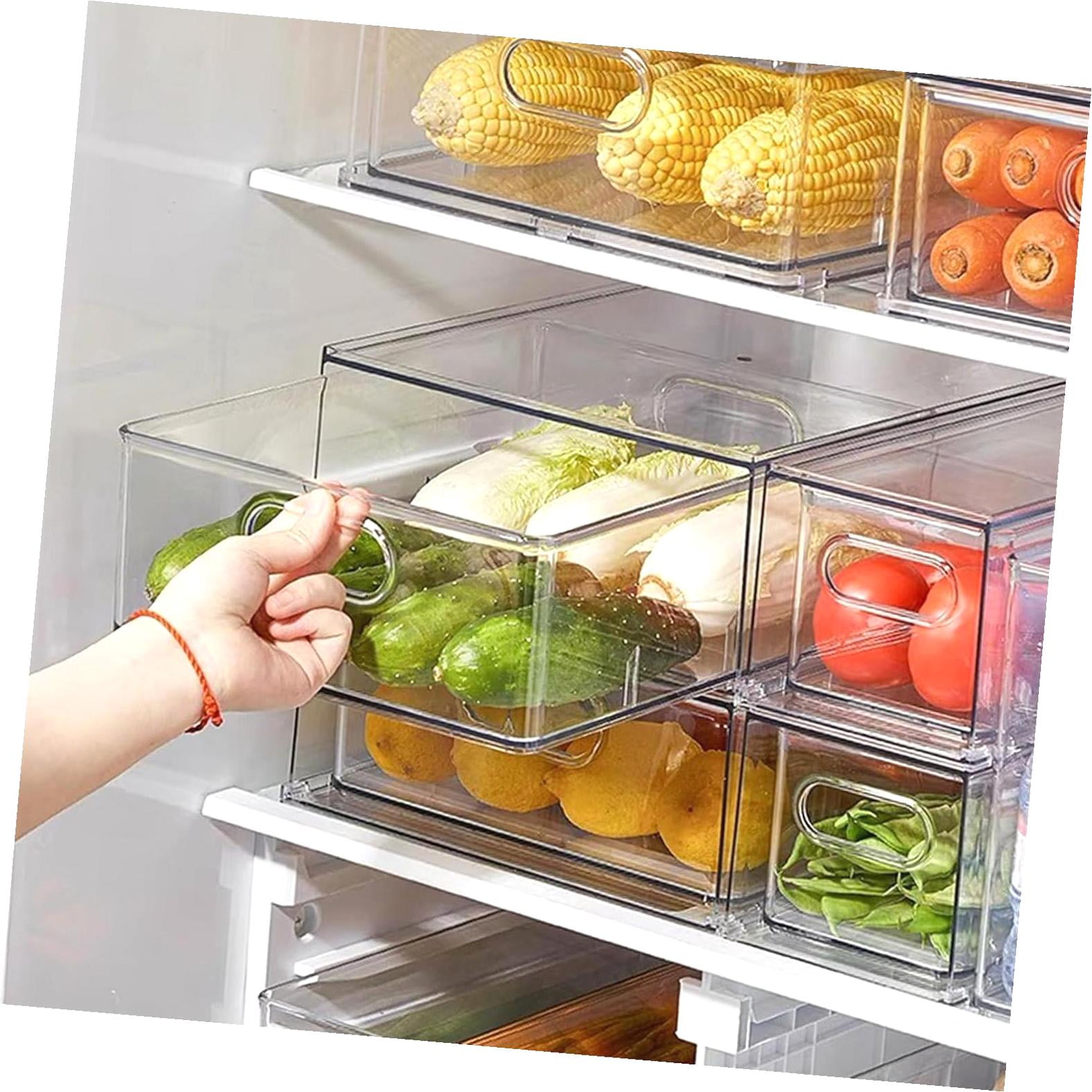 FREEAMG Refrigerator Organizer and Storage Clear, Large Fridge ...