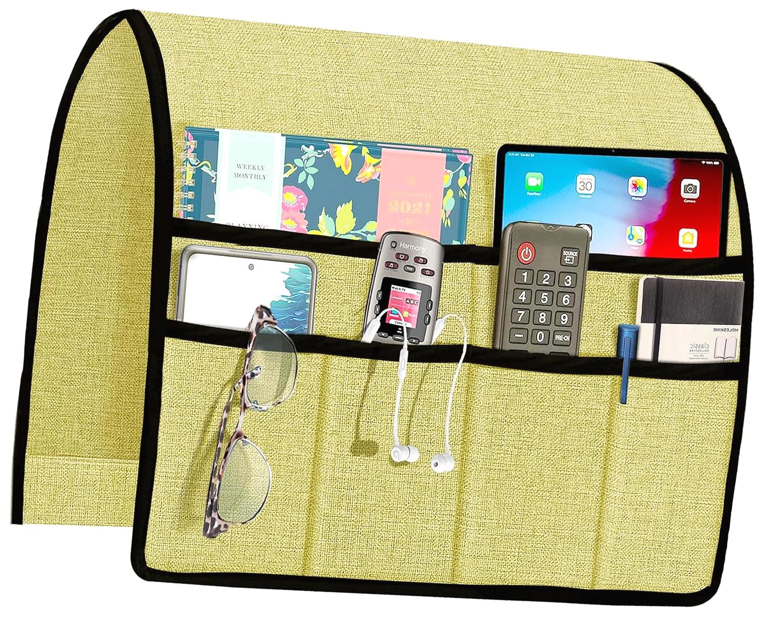 FREEAMG Remote Control Holder for Recliner, Armchair Caddy with 6 ...
