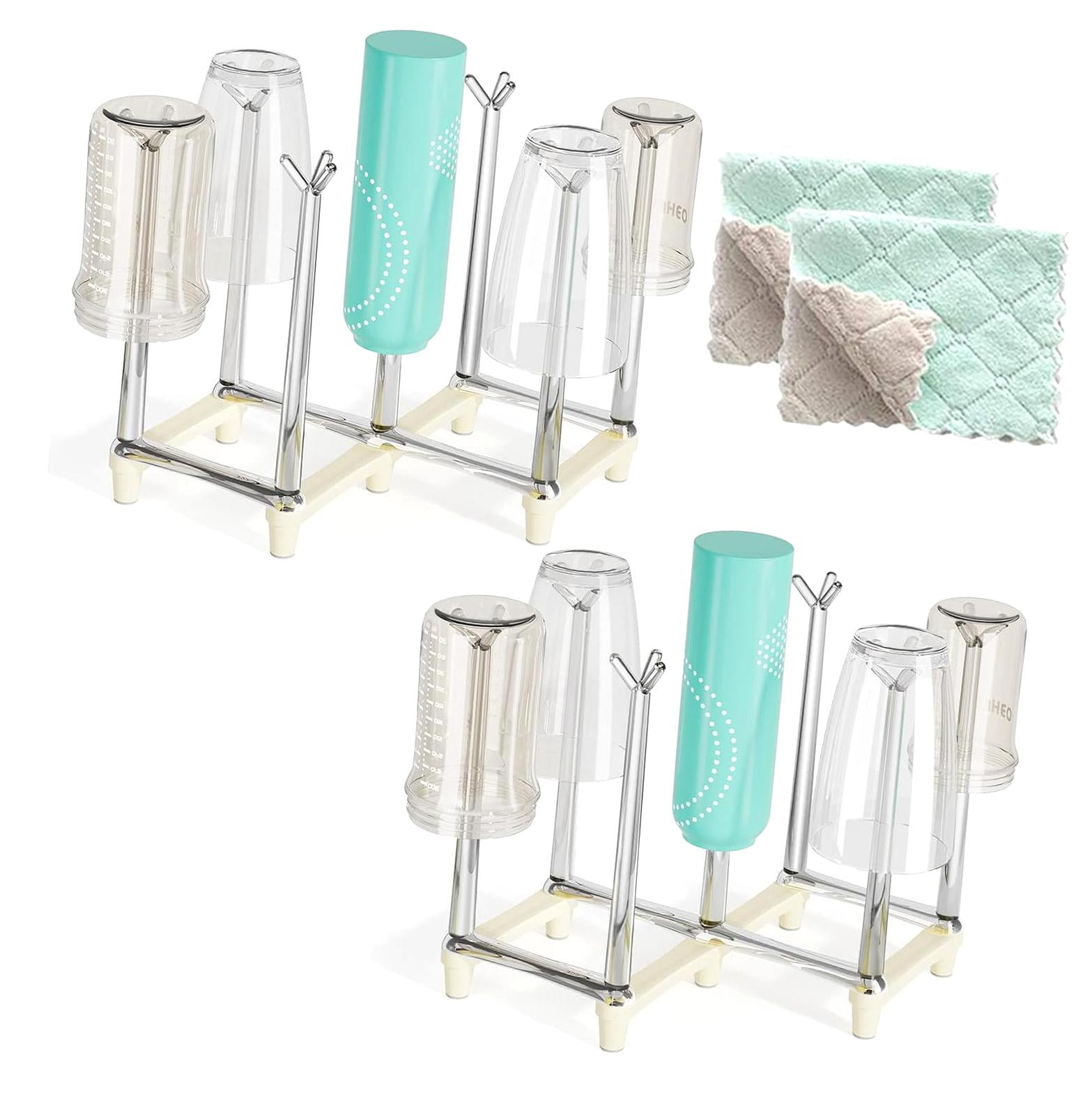 FREEAMG Retractable Cup Drying Rack, Glass and Sports Bottle Drainer ...
