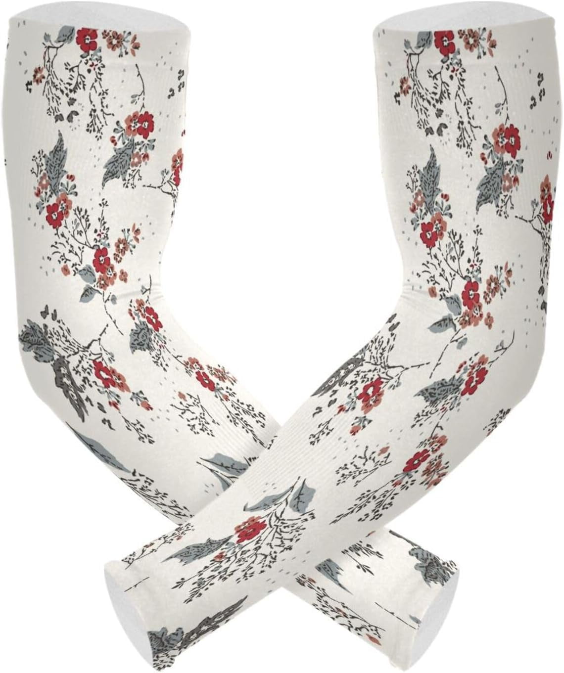 FREEAMG Retro Wild Flower UV Protective Arm Sleeve, Sports Compression ...