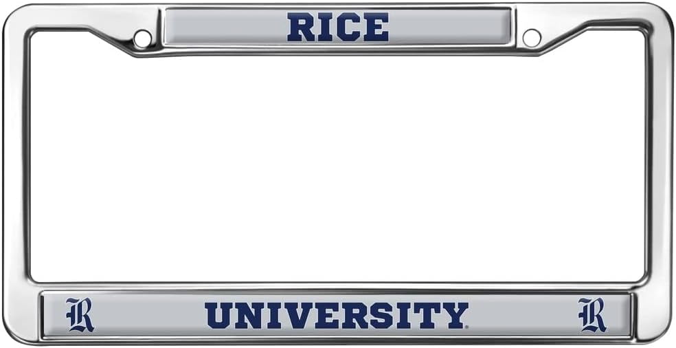 FREEAMG Rice versity School Logo Full Size Standard License Plate Metal ...