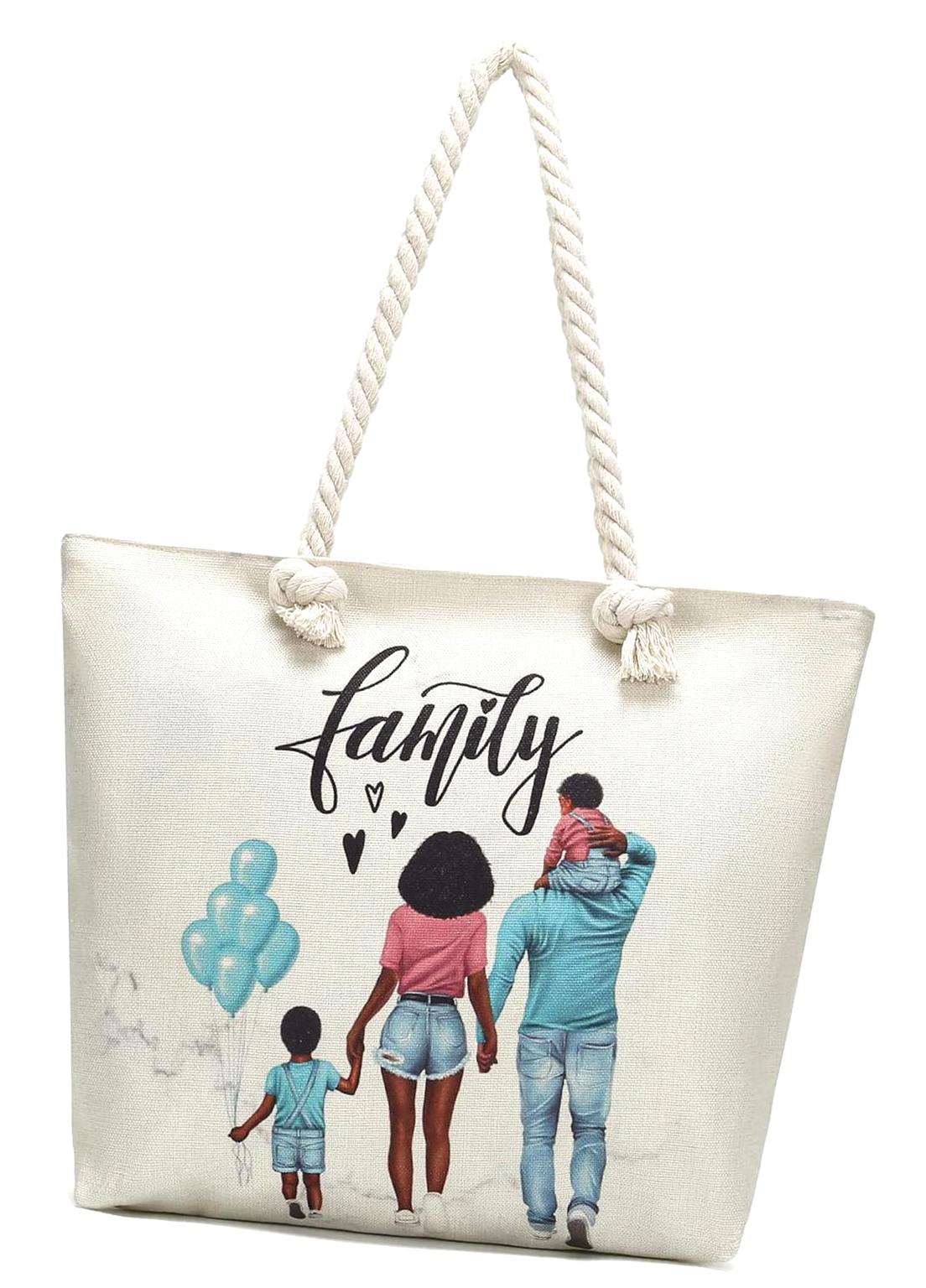 FREEAMG Rope Handle Tote Bags Spacious Canvas Tote with Rope Handles ...