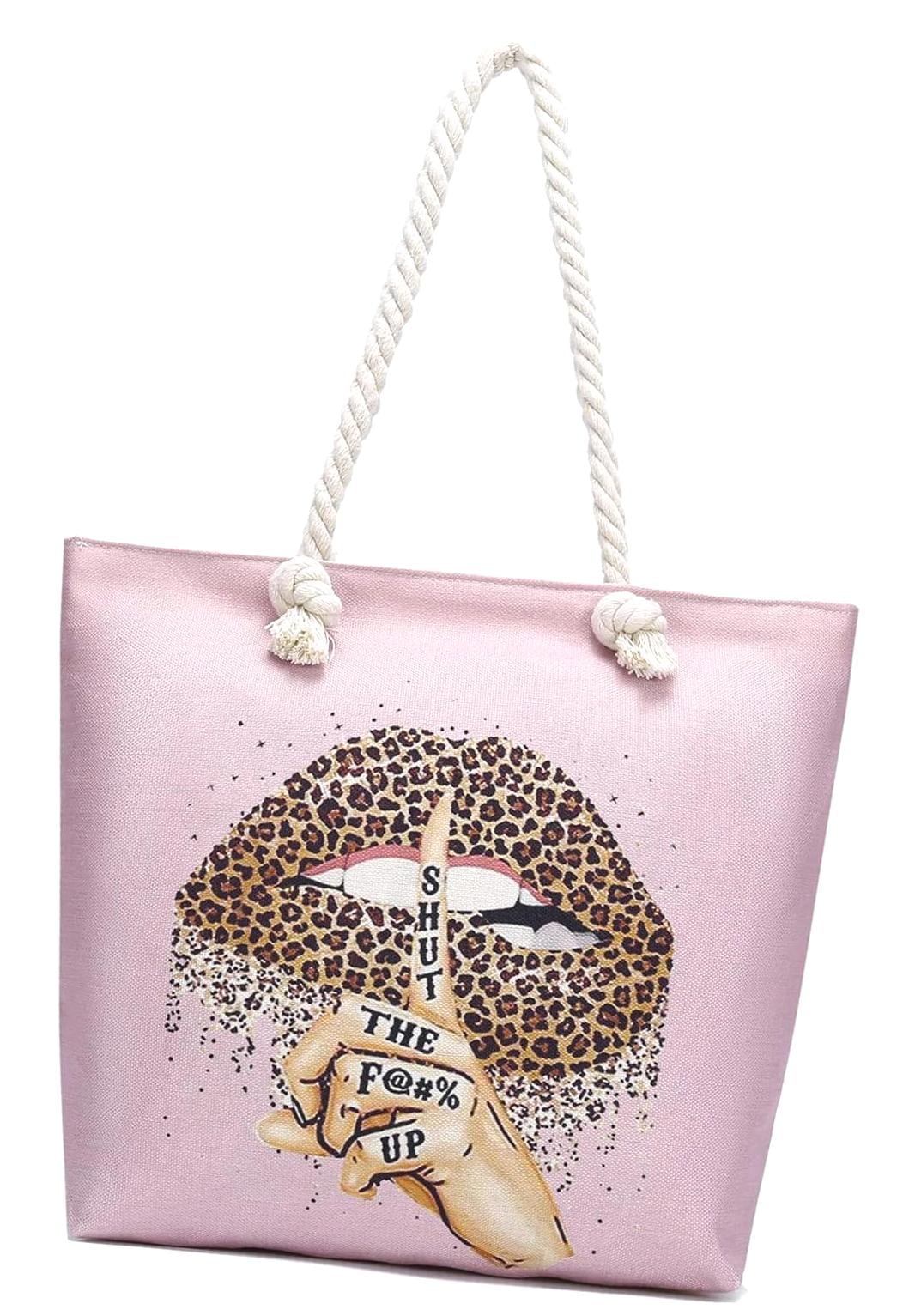 FREEAMG Rope Handle Tote Bags Spacious Canvas Tote with Rope Handles ...