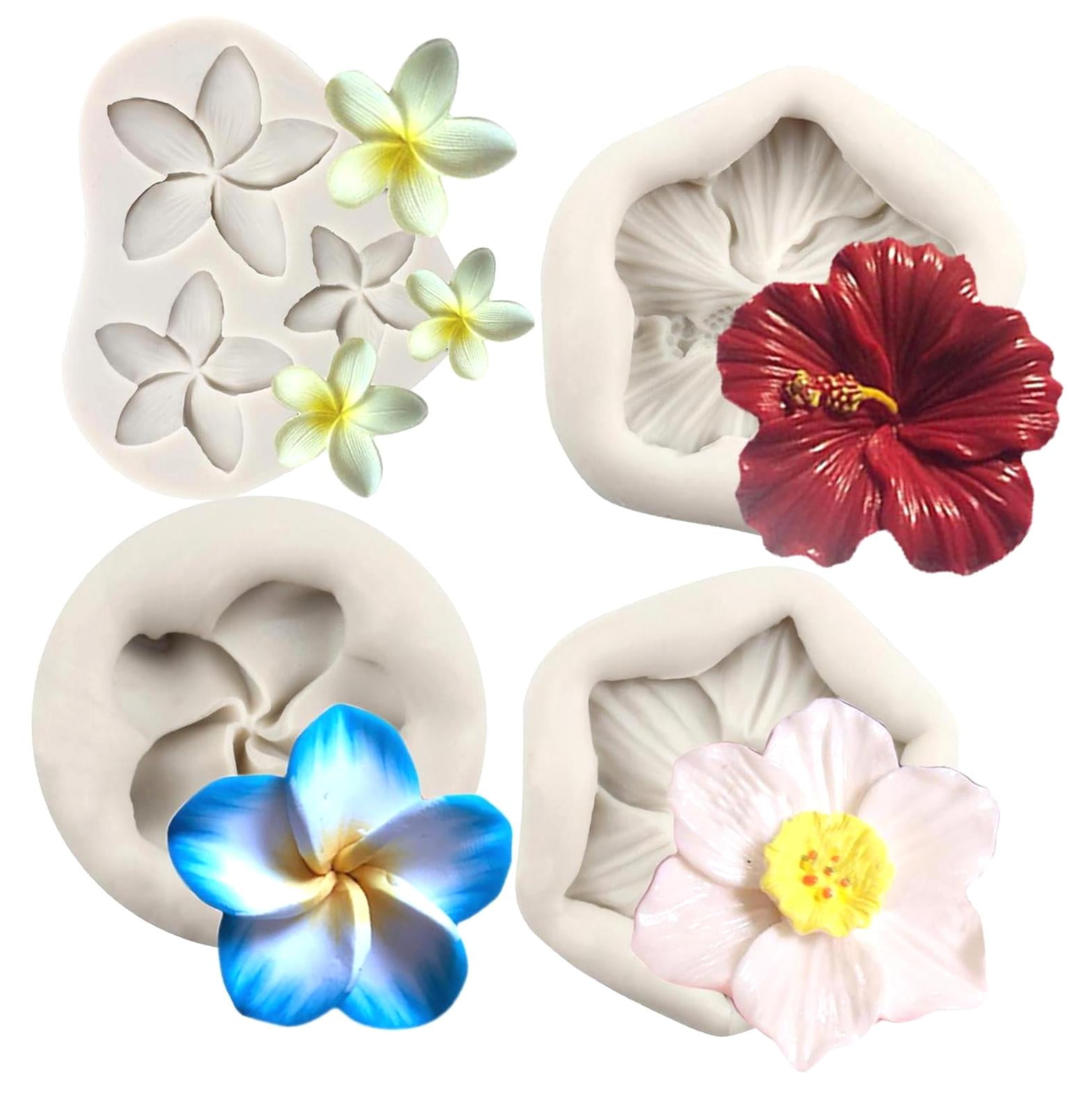 FREEAMG Rose Candy Leaf Fondant Molds Peony Flowers Silicone Molds For ...