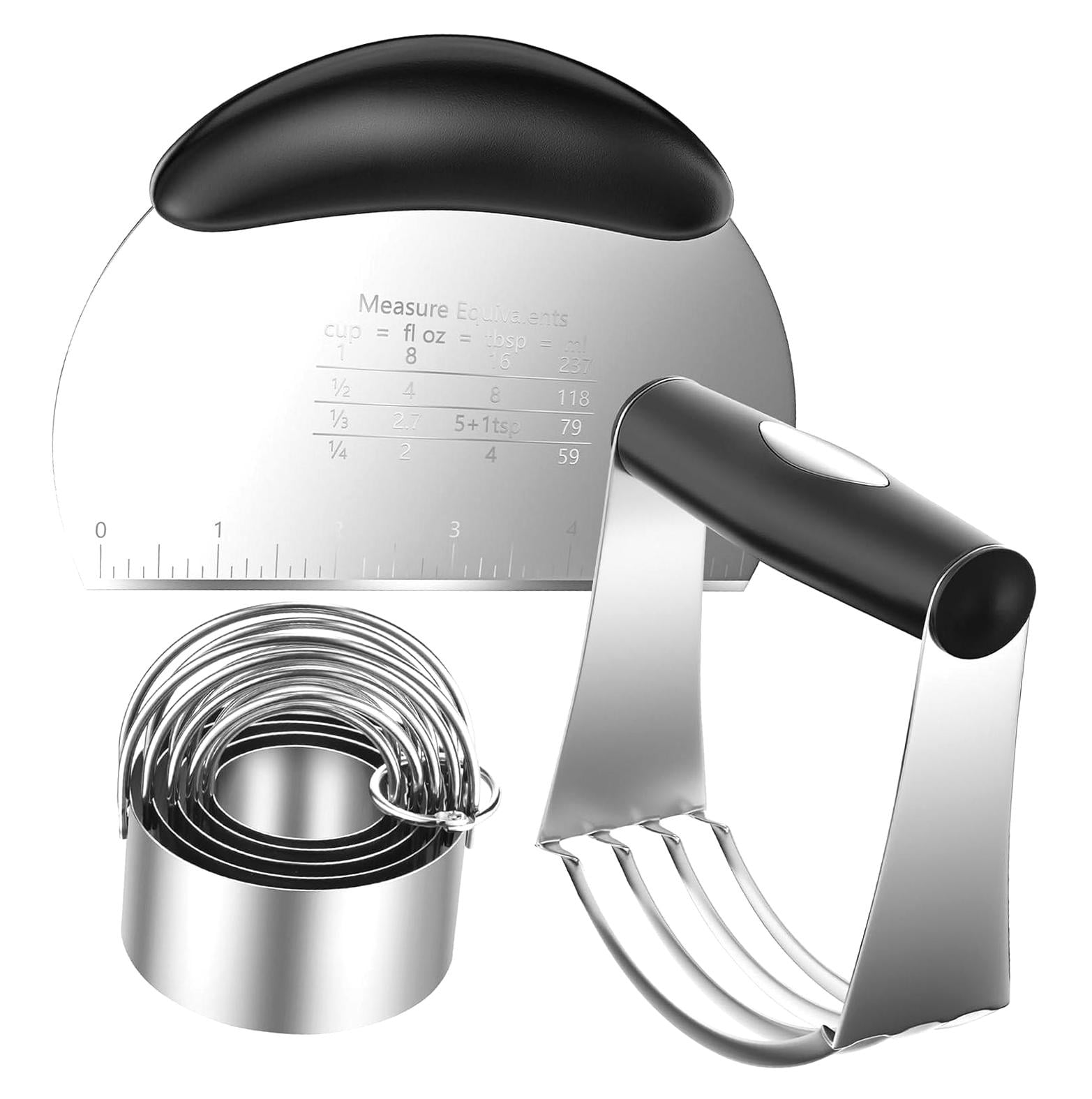 FREEAMG Round Cookie Cutter with Handle - Donut Hole Cookie Biscuit ...