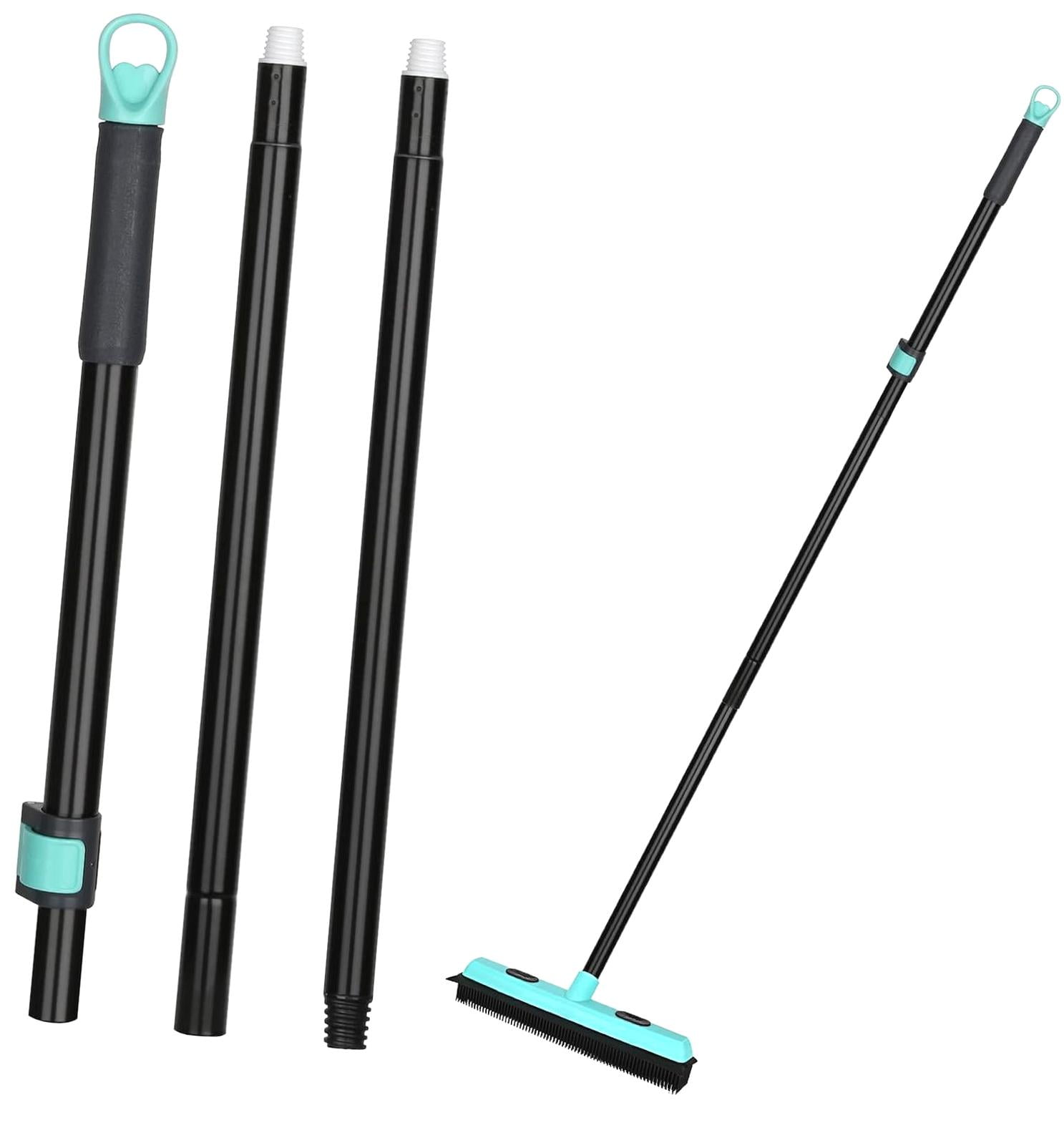 FREEAMG Rubber Broom Pet Hair Remover Handle Replacement, Carpet Rake ...